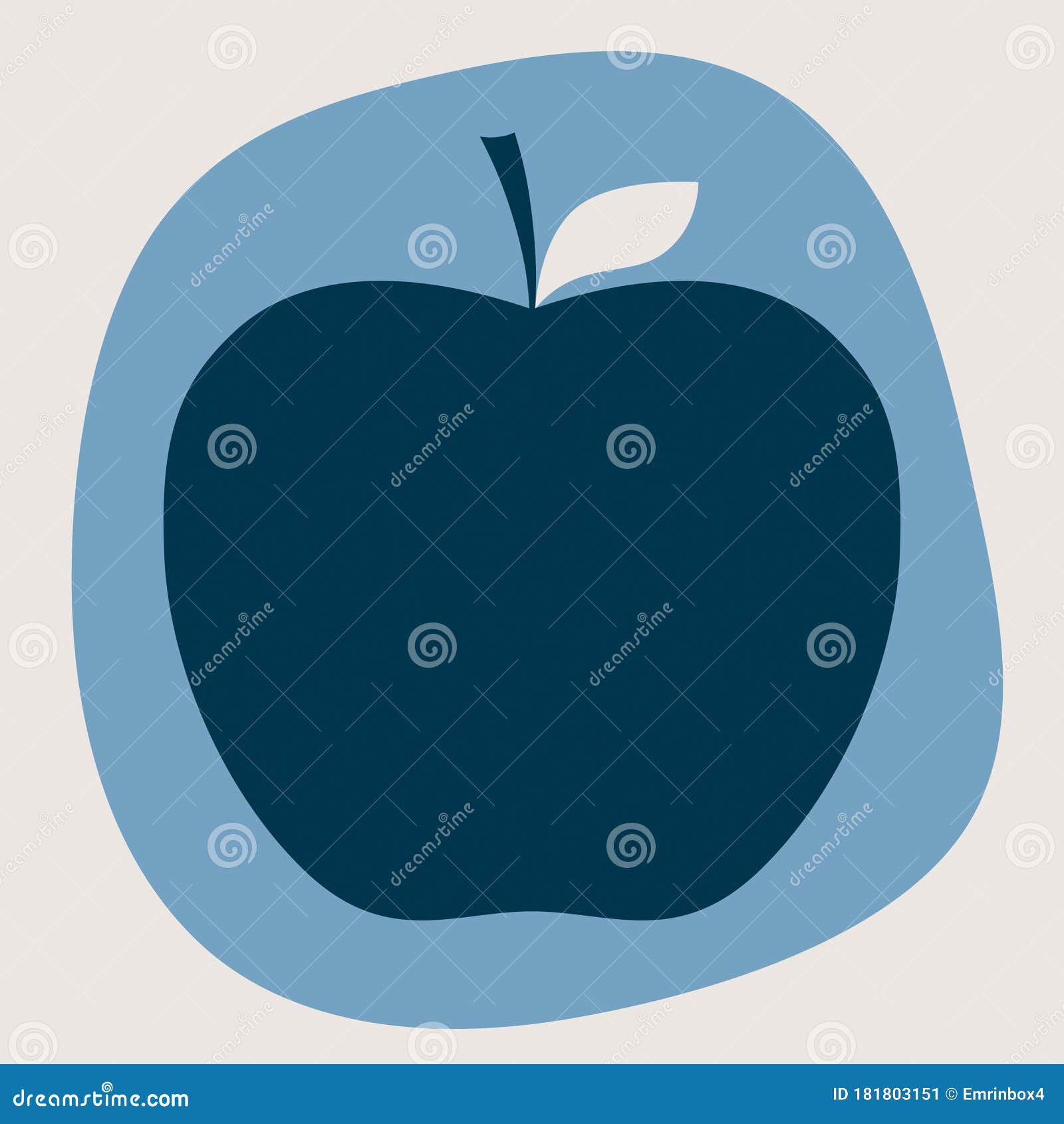 Blue Apple Fruit Illustration Stock Illustration - Illustration of ...