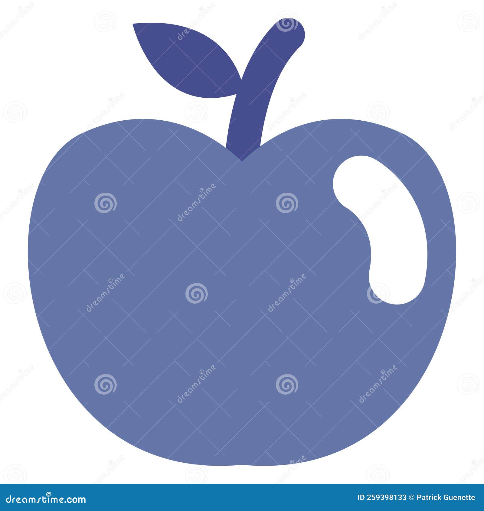 Blue apple, icon stock vector. Illustration of fruit - 259398133