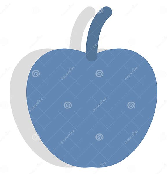 Blue apple, icon stock vector. Illustration of card - 261067460