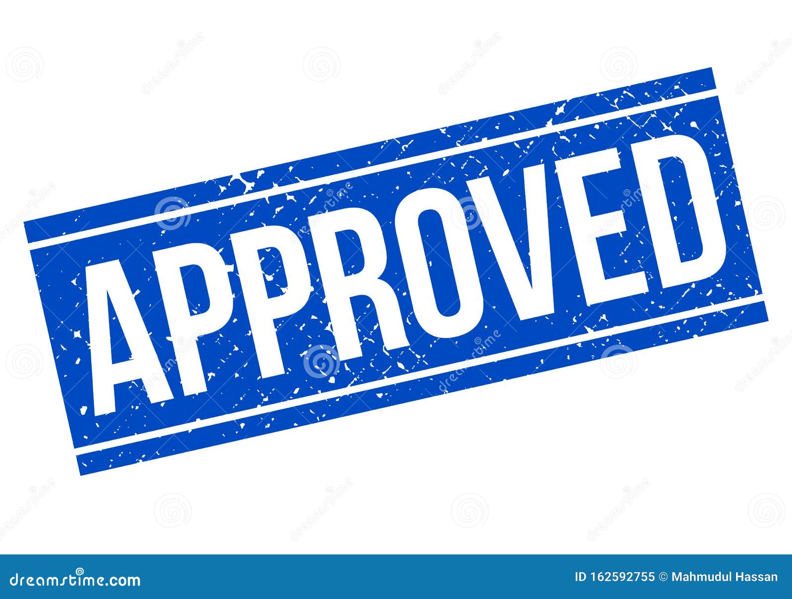 Blue Approved Grunge Rubber Stamp On White Background, Vector ...