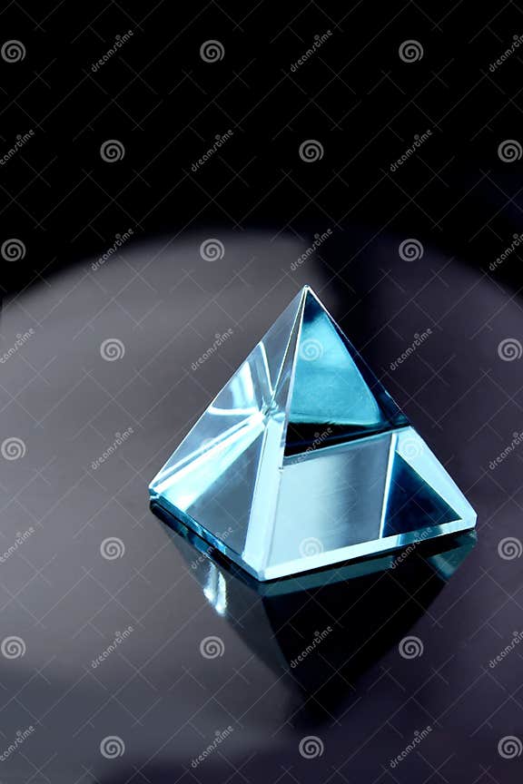 Blue Aquamarine Crystal Pyramid Stock Image - Image of zodiac ...
