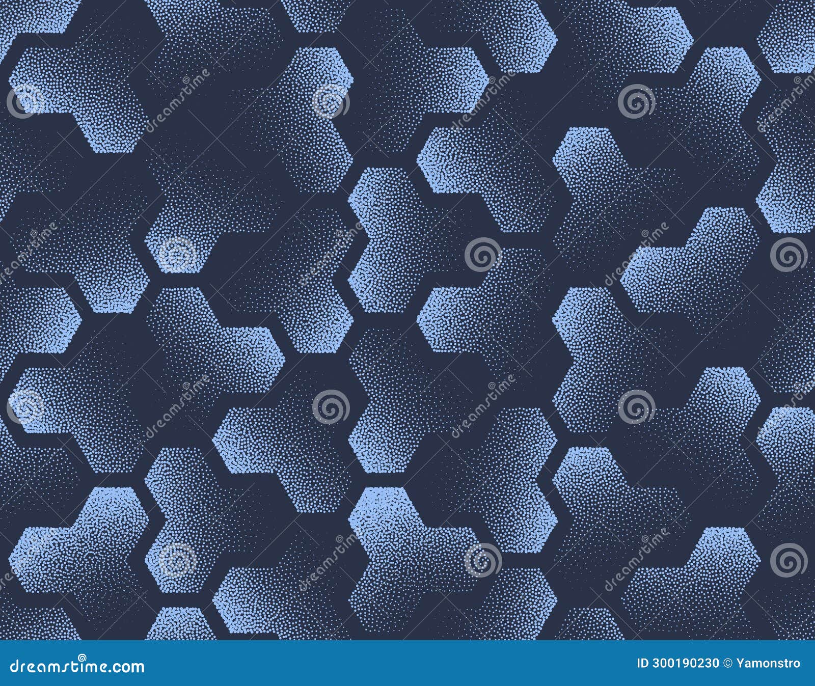 Blue Arab Style Vector Seamless Pattern Trend Abstract Geometric ...