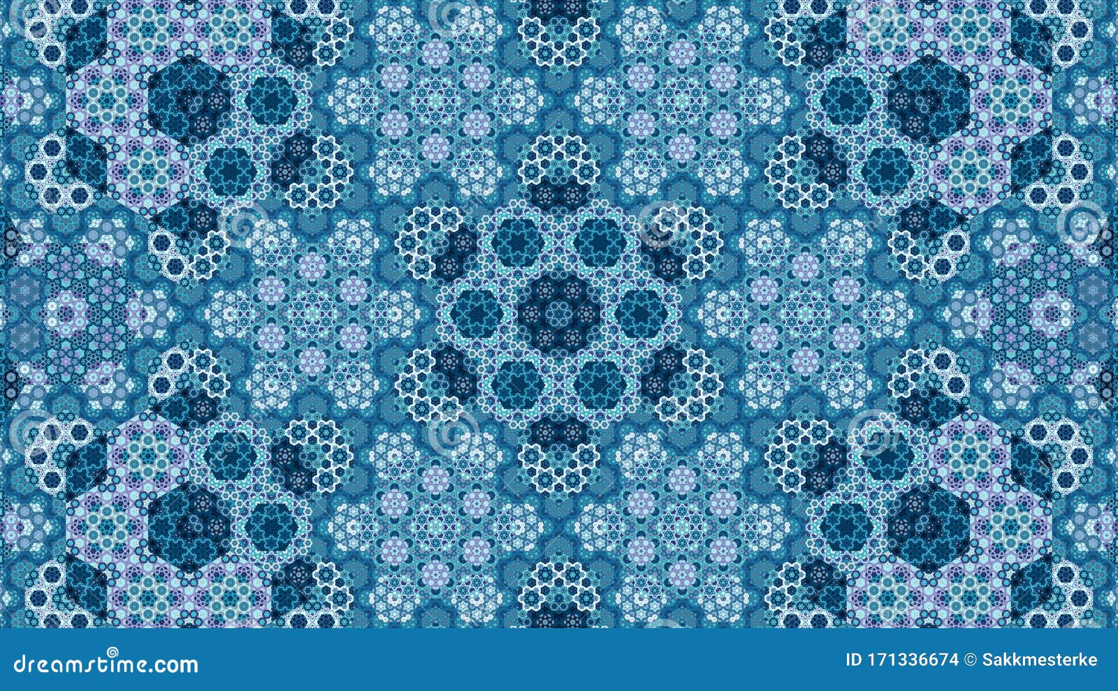 Blue Arabesque Abstract Background Stock Illustration - Illustration of ...