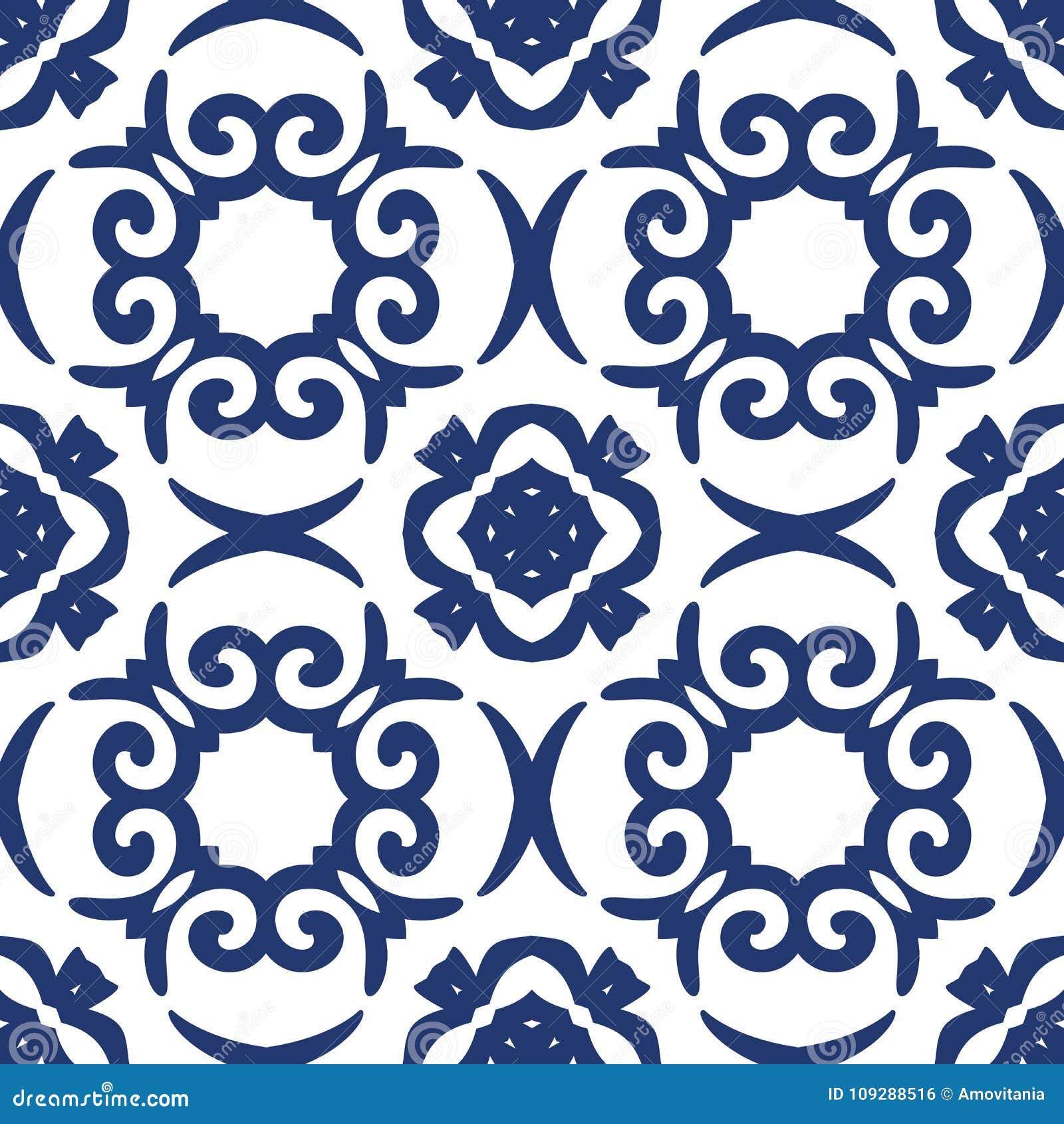 Blue Arabesque Pattern stock vector. Illustration of backdrop - 109288516
