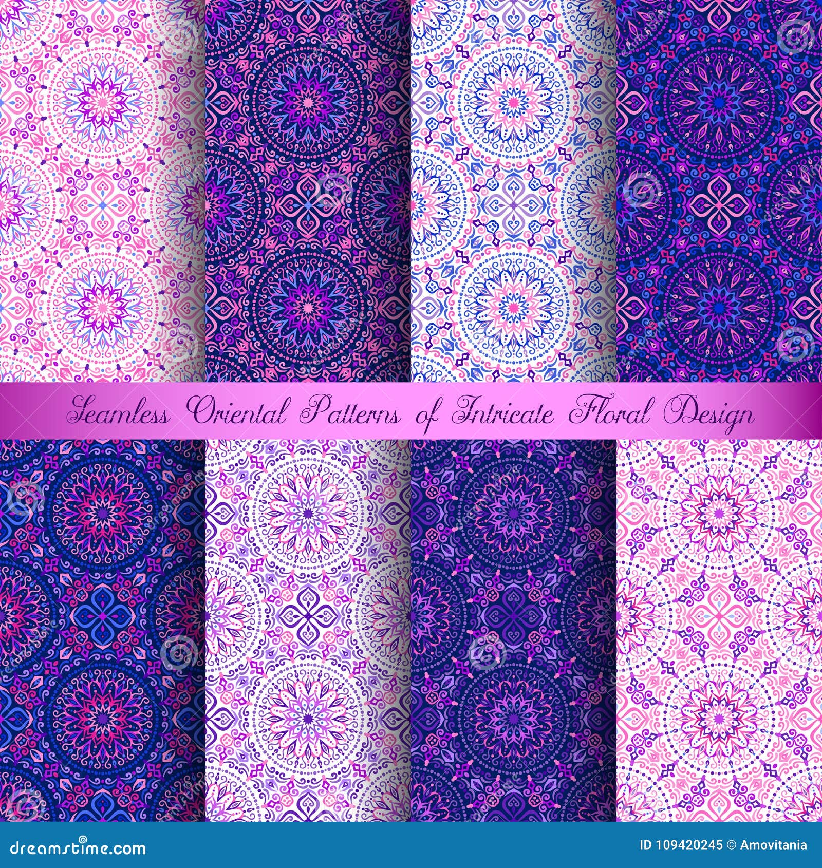 Blue Arabesque Patterns stock vector. Illustration of carpet - 109420245
