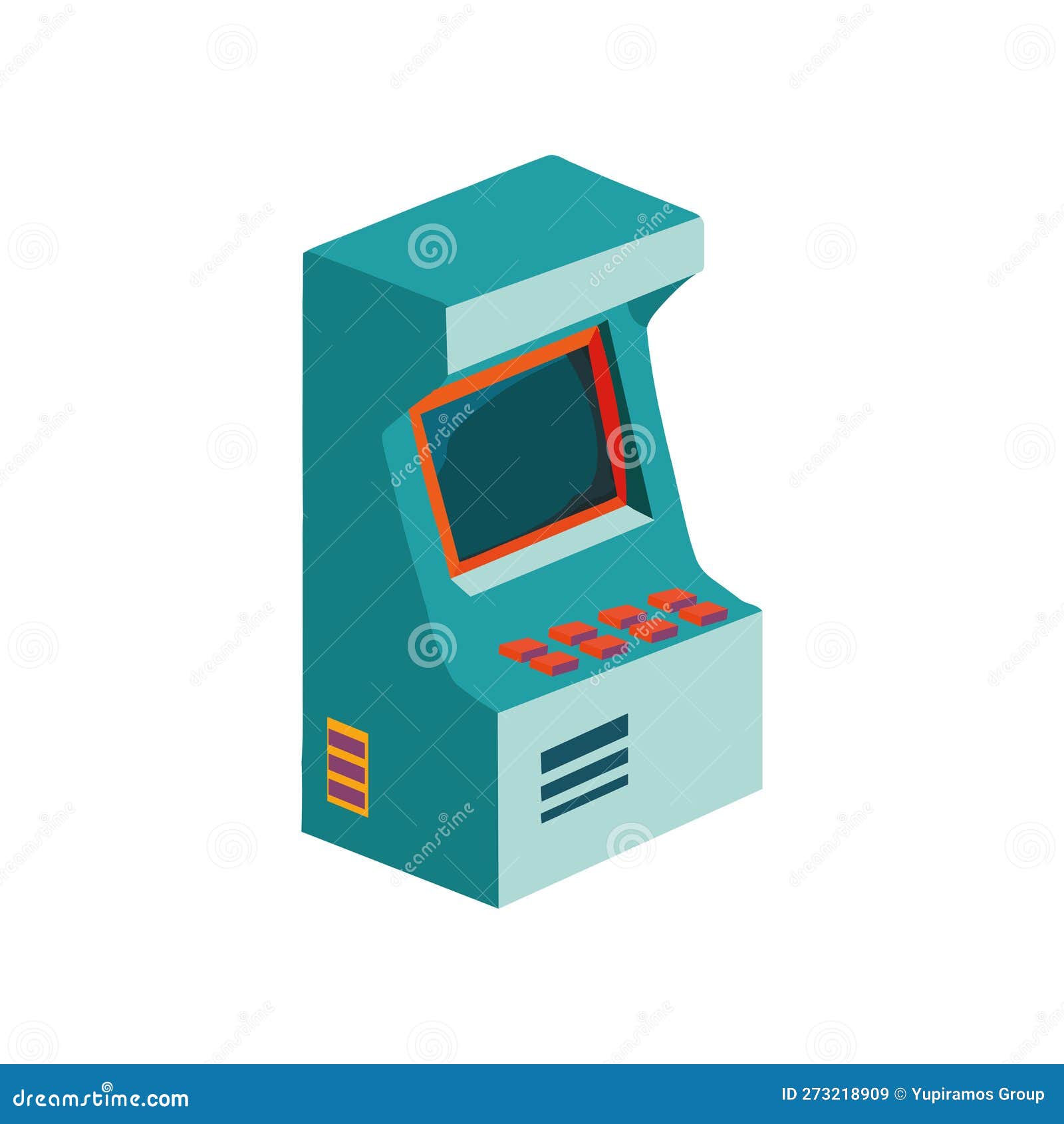 Blue arcade machine stock vector. Illustration of virtual - 273218909