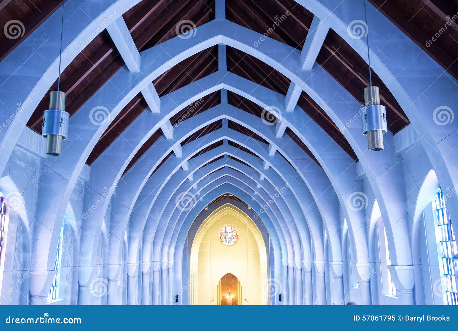 Blue Arches stock image. Image of gothic, religious, basilica - 57061795