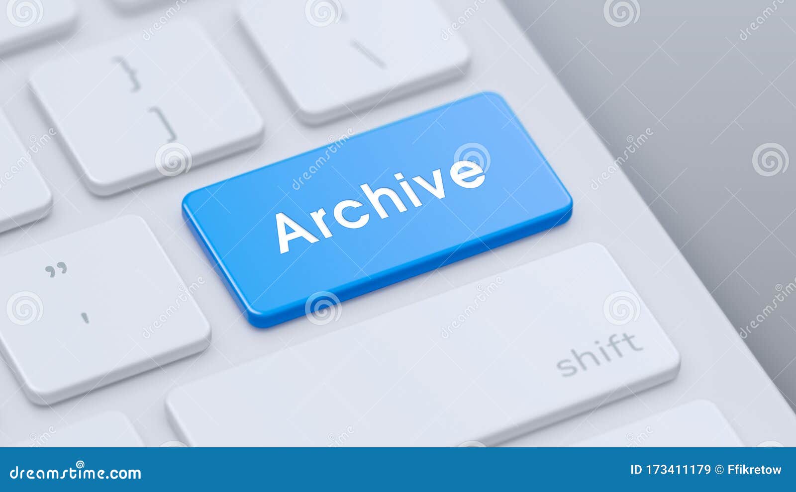 Blue Archive Button Concept Image Stock Illustration - Illustration of ...