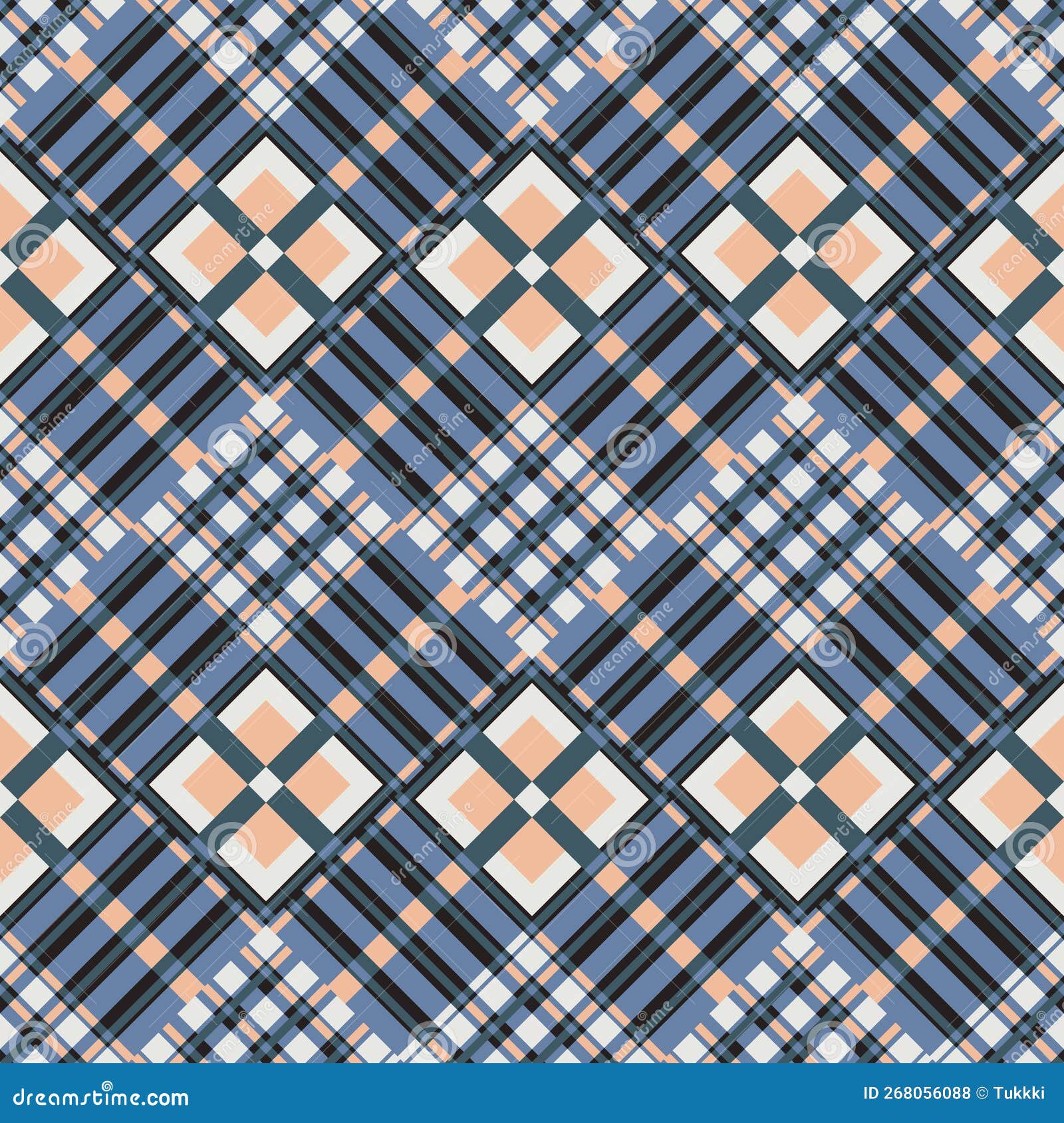 Blue argyle pattern stock vector. Illustration of checks - 268056088