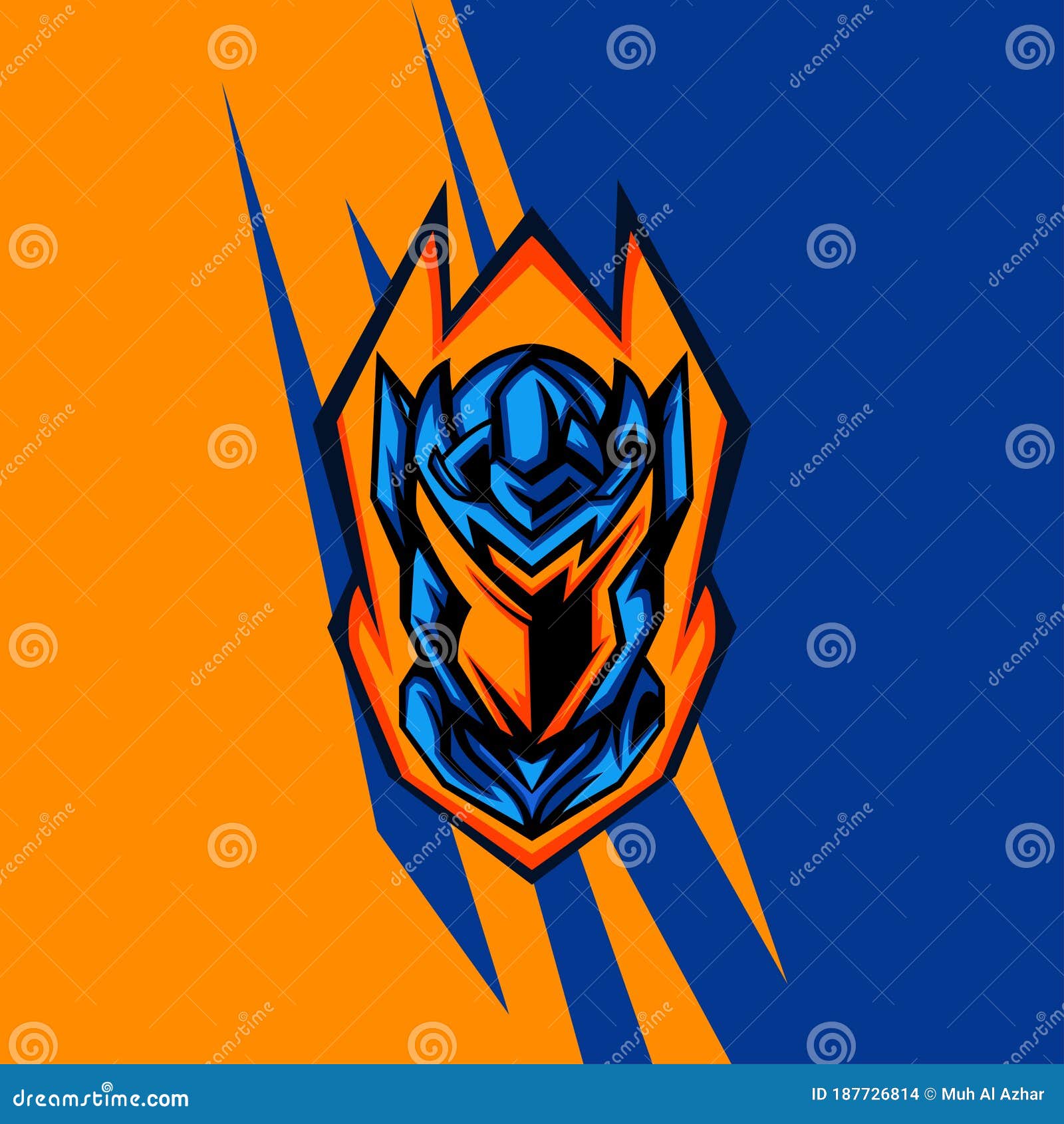 Blue Armor Squad stock vector. Illustration of strength - 187726814