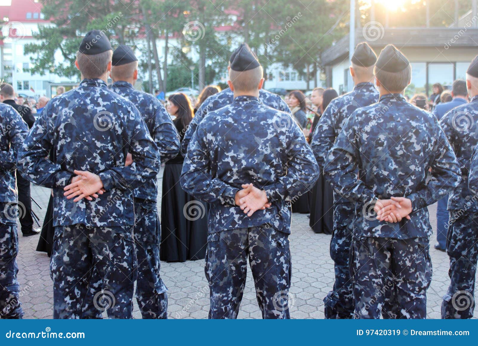 Blue army men editorial stock image. Image of forces - 97420319