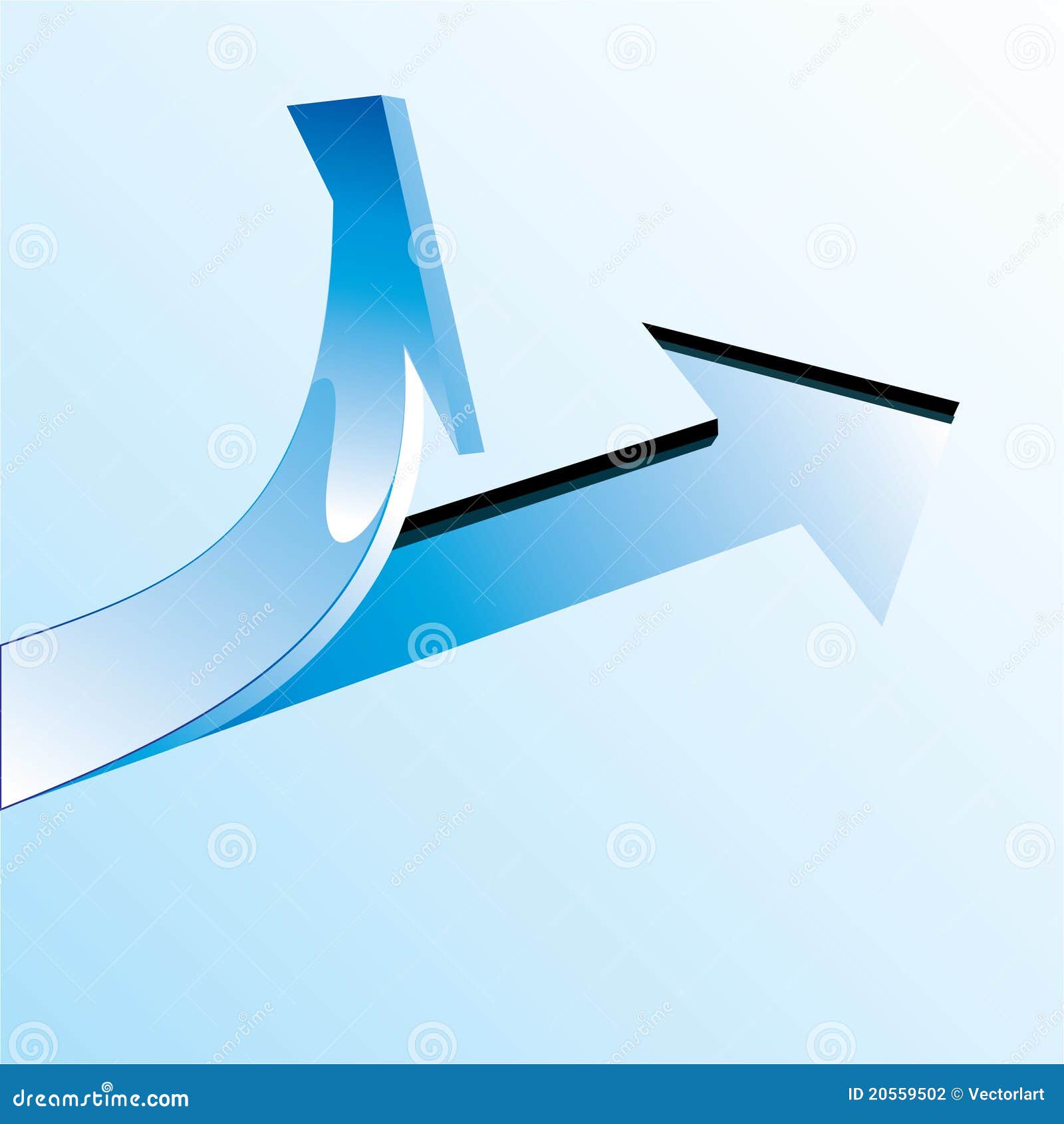 Blue arrow stock vector. Illustration of shares, concepts - 20559502
