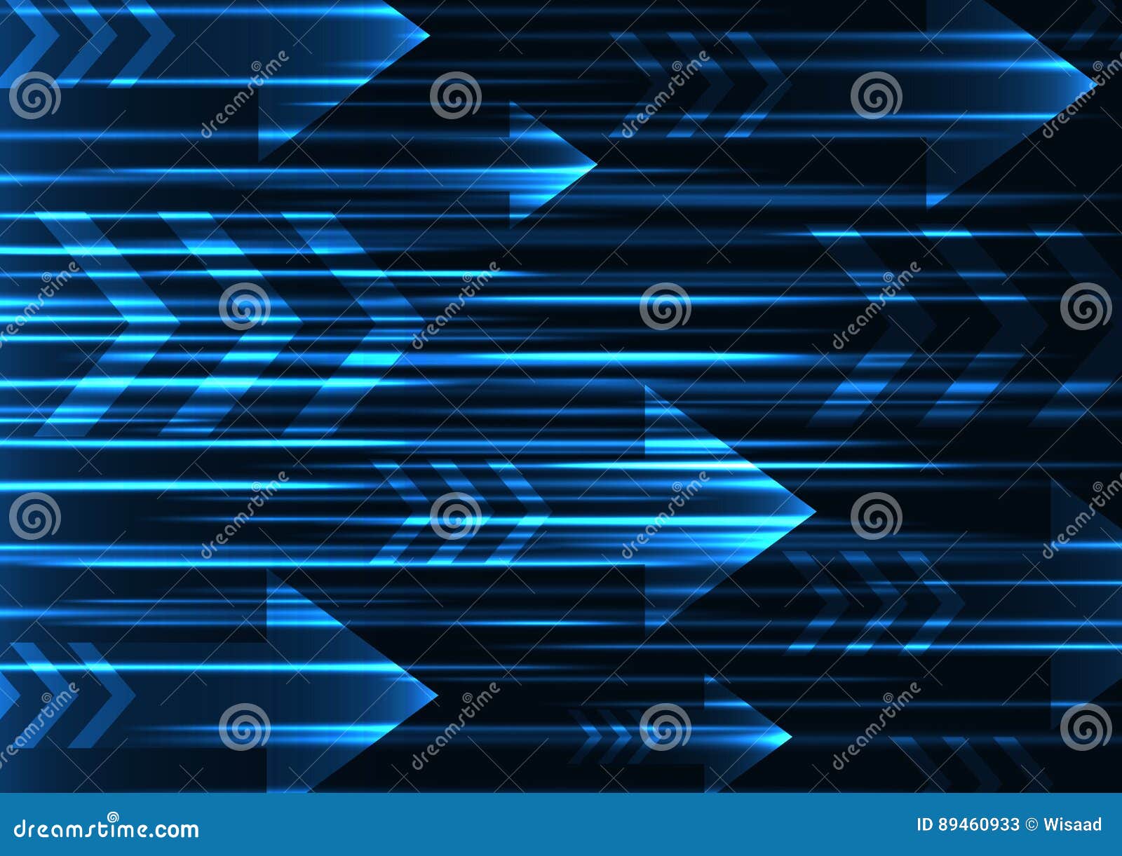 Blue Arrow Abstract Technology Background Stock Vector - Illustration ...