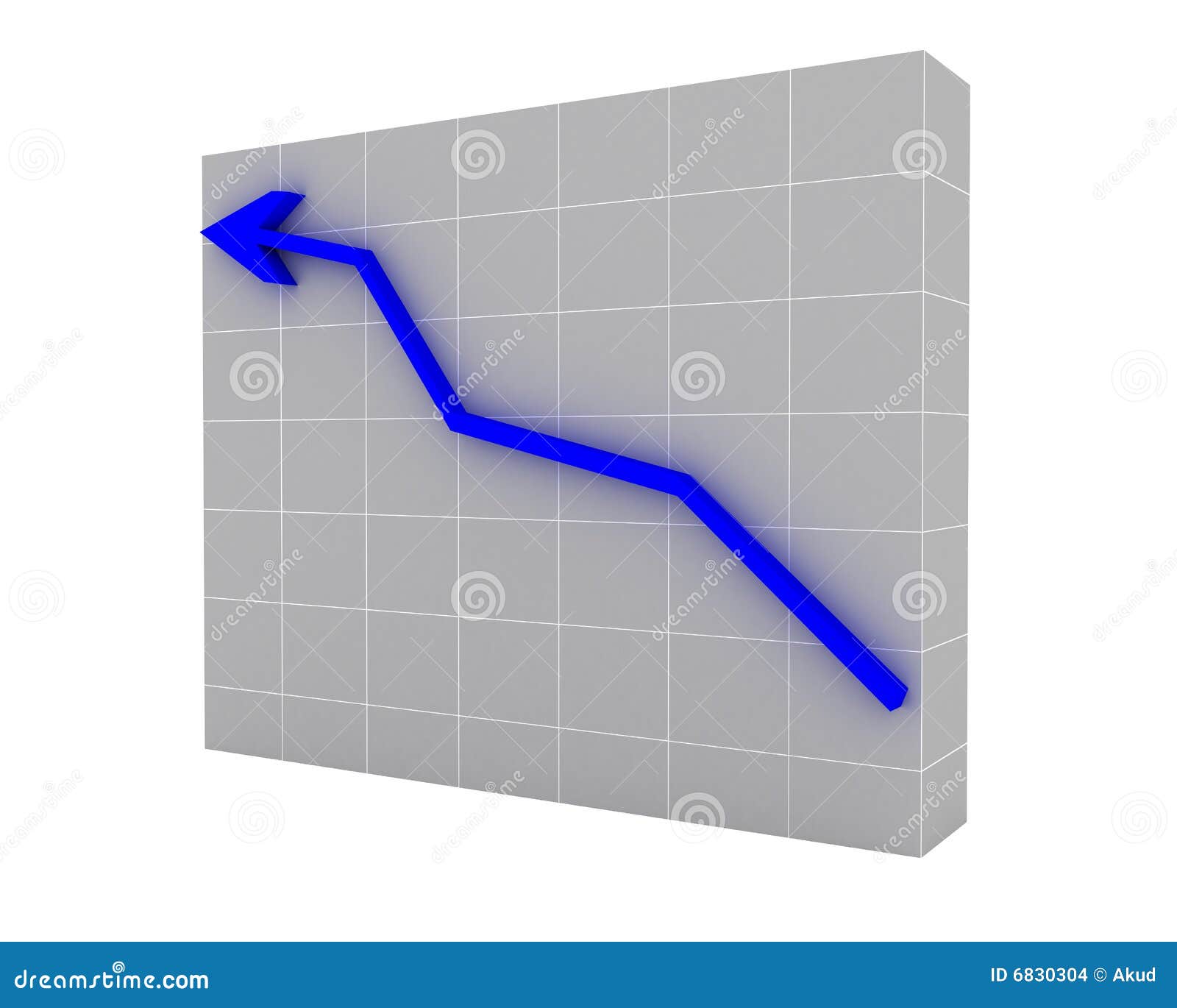 Blue Arrow on Chart Background Stock Illustration - Illustration of ...