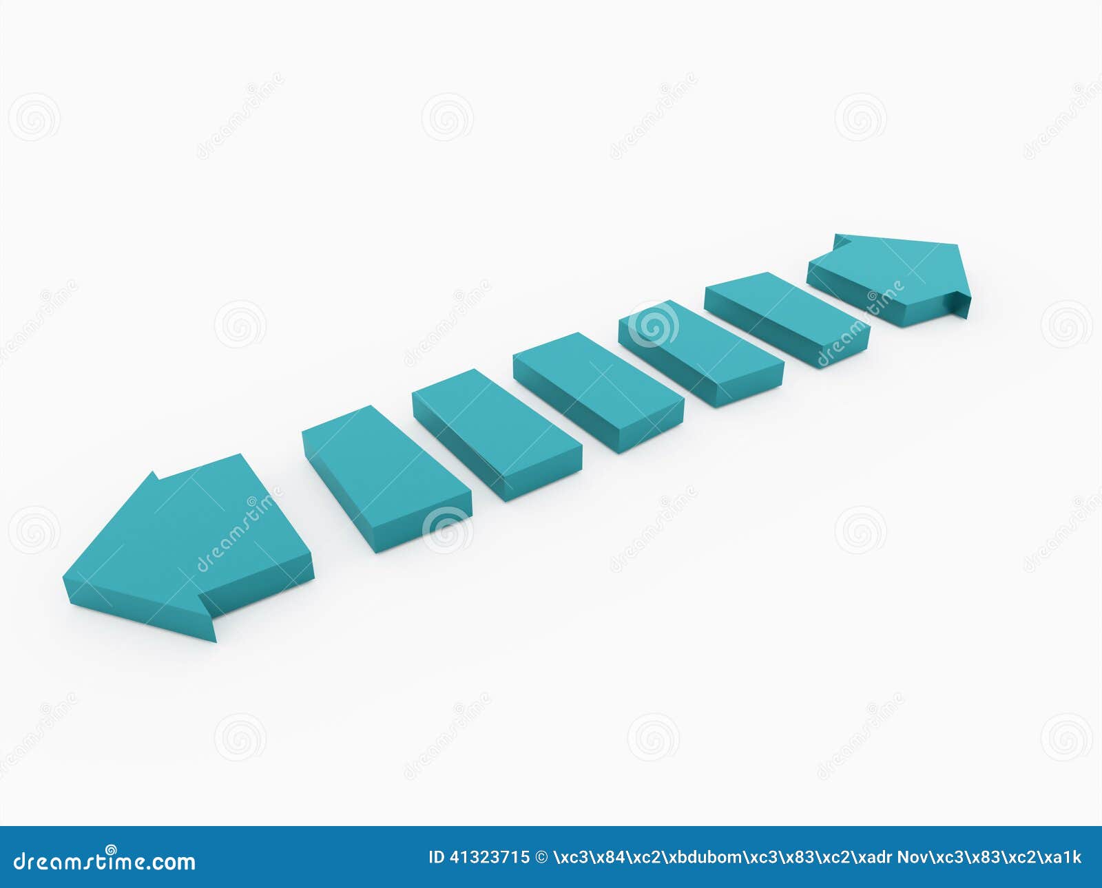 Blue Arrow Concept Rendered Isolated Stock Illustration - Illustration ...