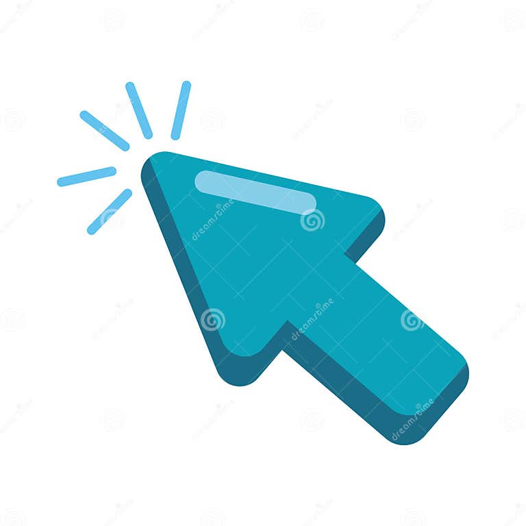 Blue arrow cursor stock vector. Illustration of multimedia - 283942756