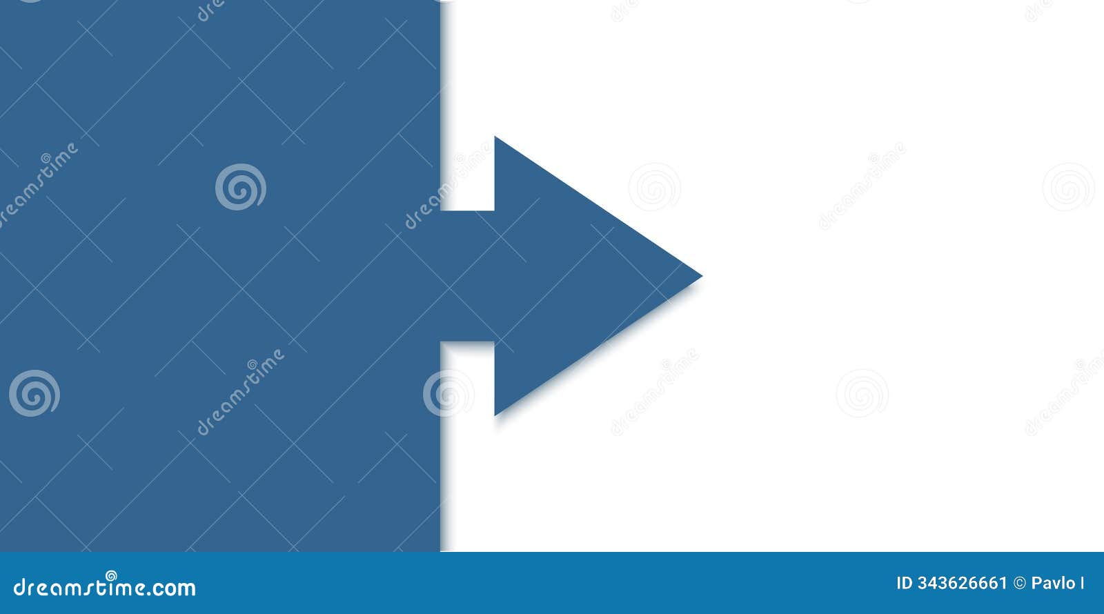 The Blue Arrow is Directed To the White Space, Business Concept Stock ...