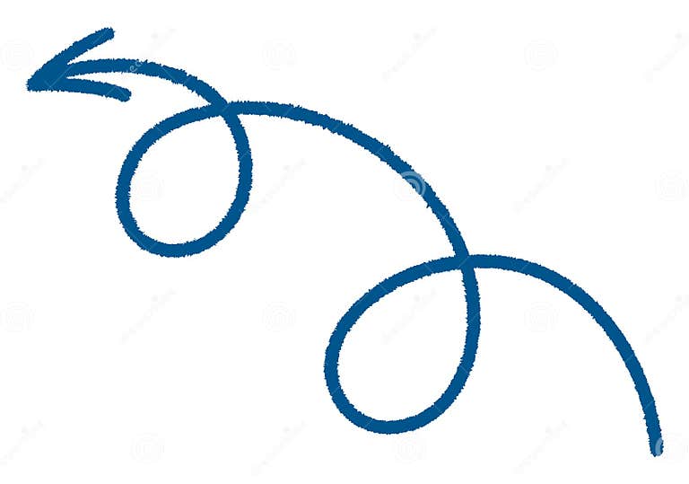 Blue Arrow with Circular Loop Stock Vector - Illustration of artistic ...