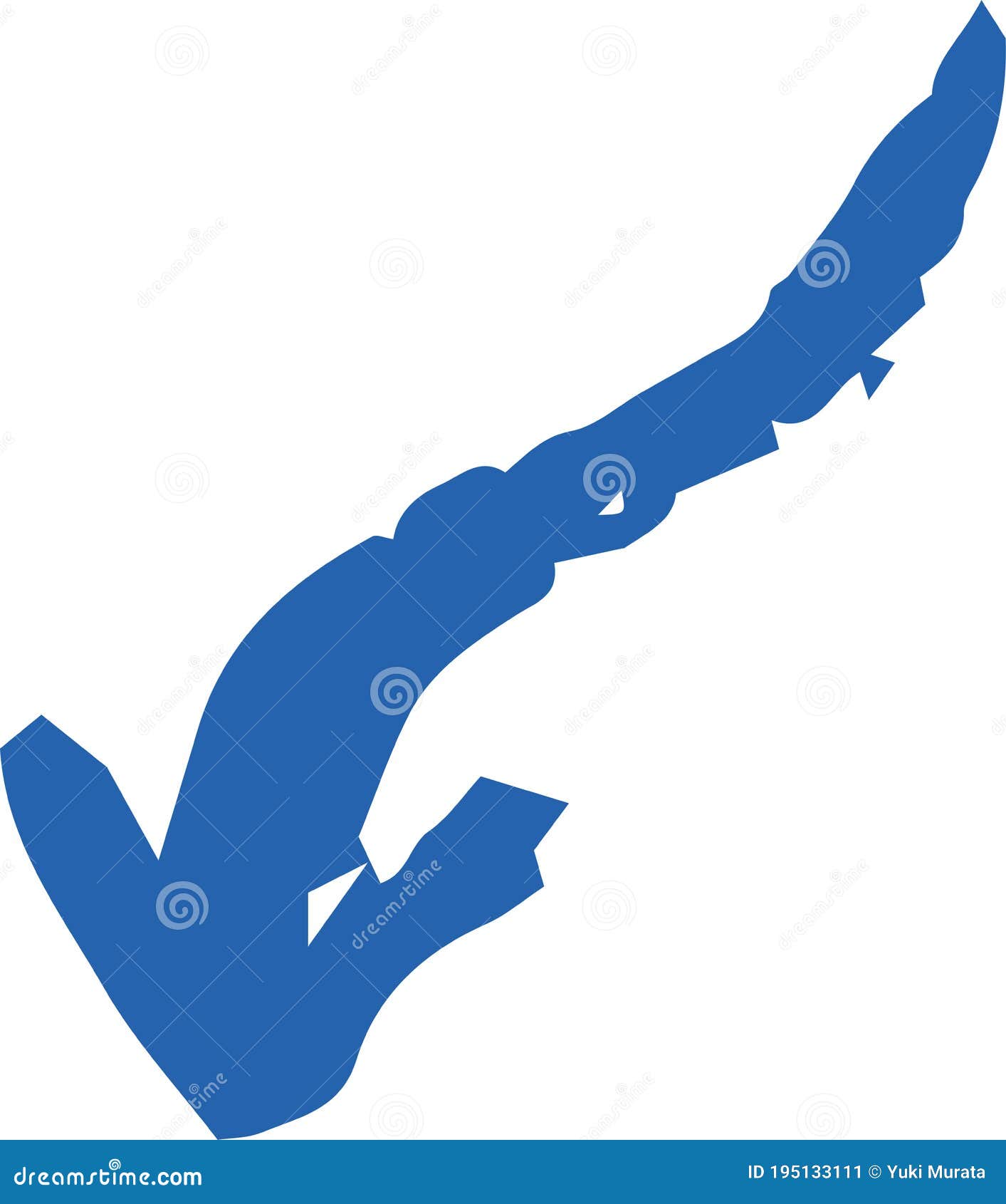 Blue Arrow Drawn with Rough Lines Stock Vector - Illustration of target ...