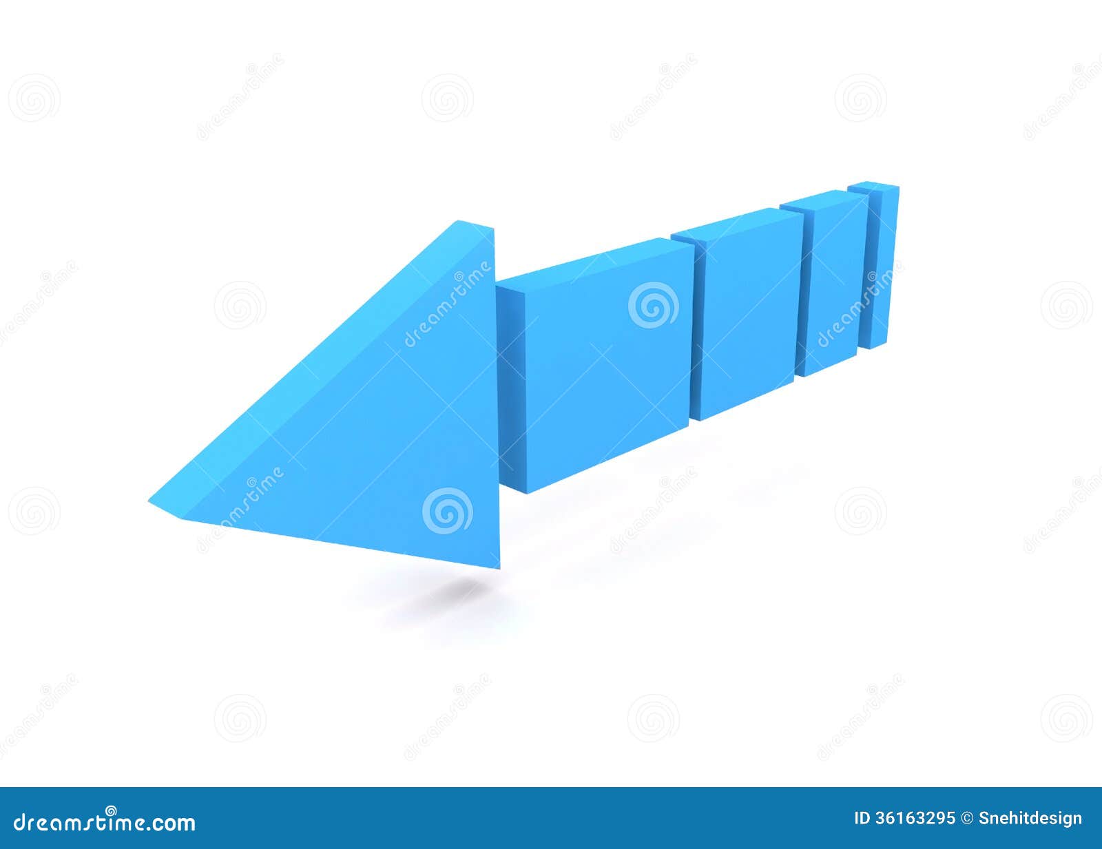 Blue arrow stock illustration. Illustration of perspective - 36163295