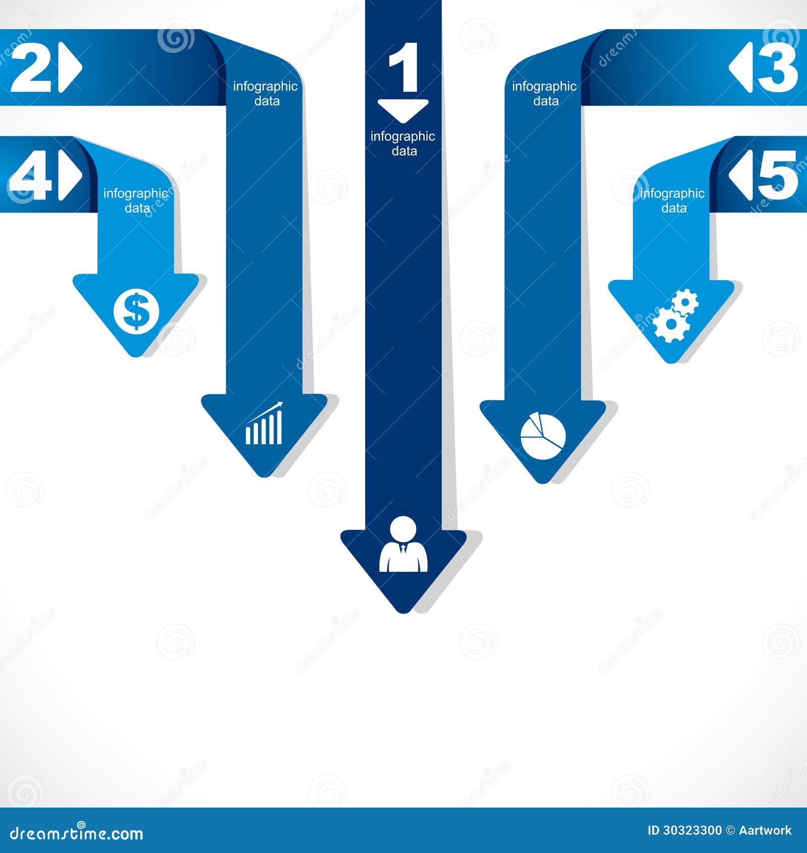 Blue Arrow Infographic Concept Stock Vector - Illustration of ...