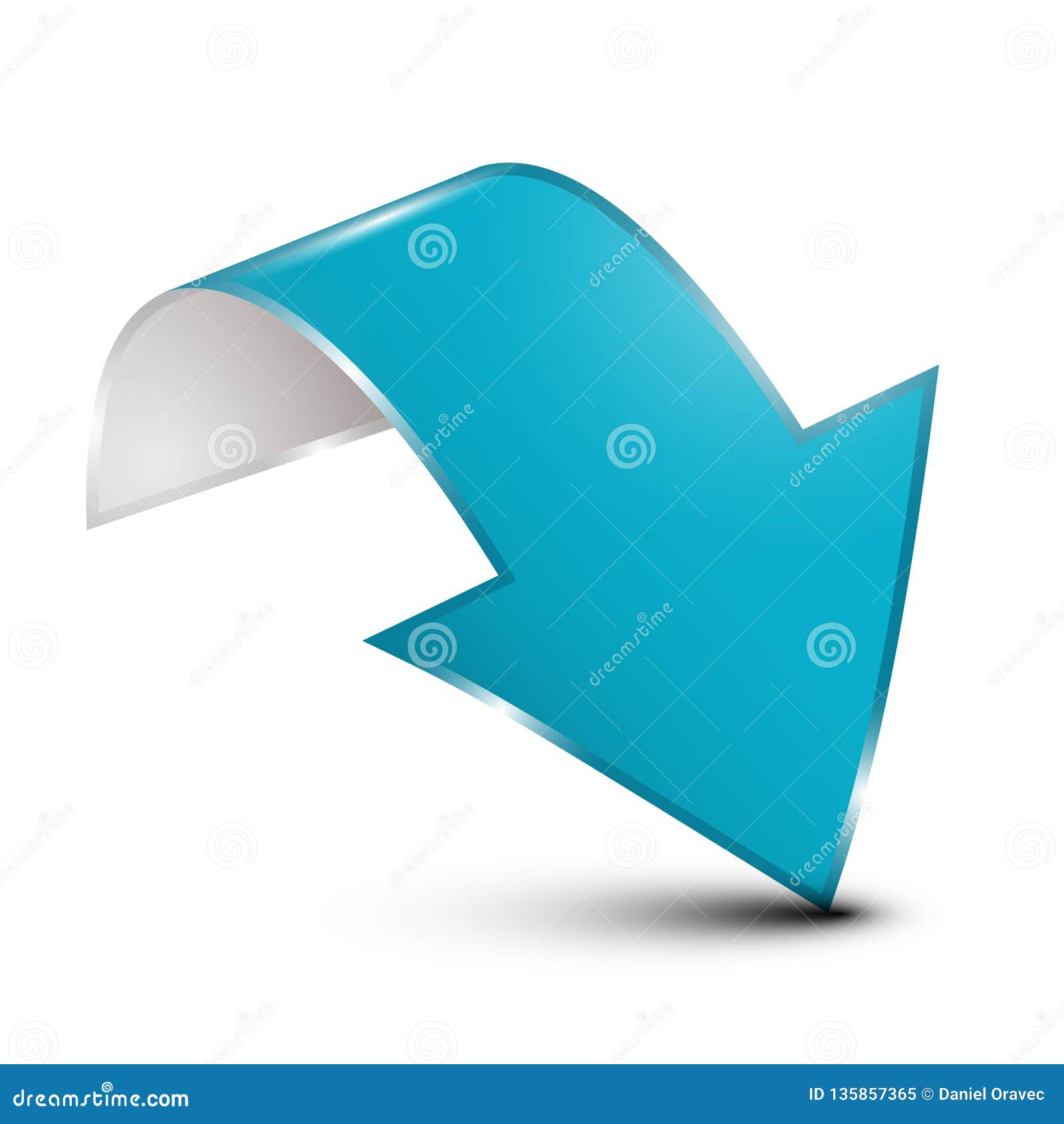Blue Arrow Isolated on White Background Stock Vector - Illustration of ...