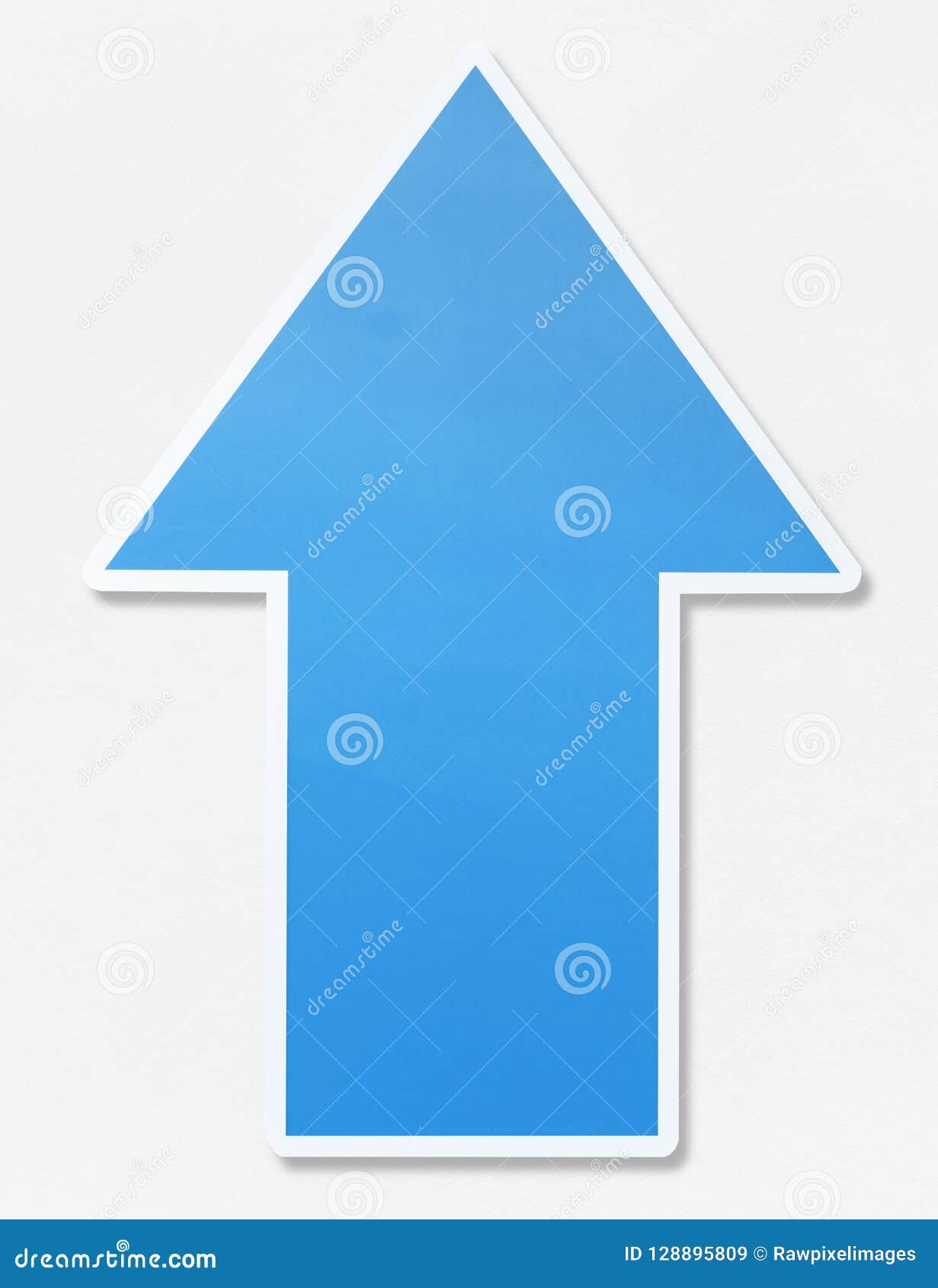 Blue Arrow Pointing Upwards Icon Stock Illustration - Illustration of ...