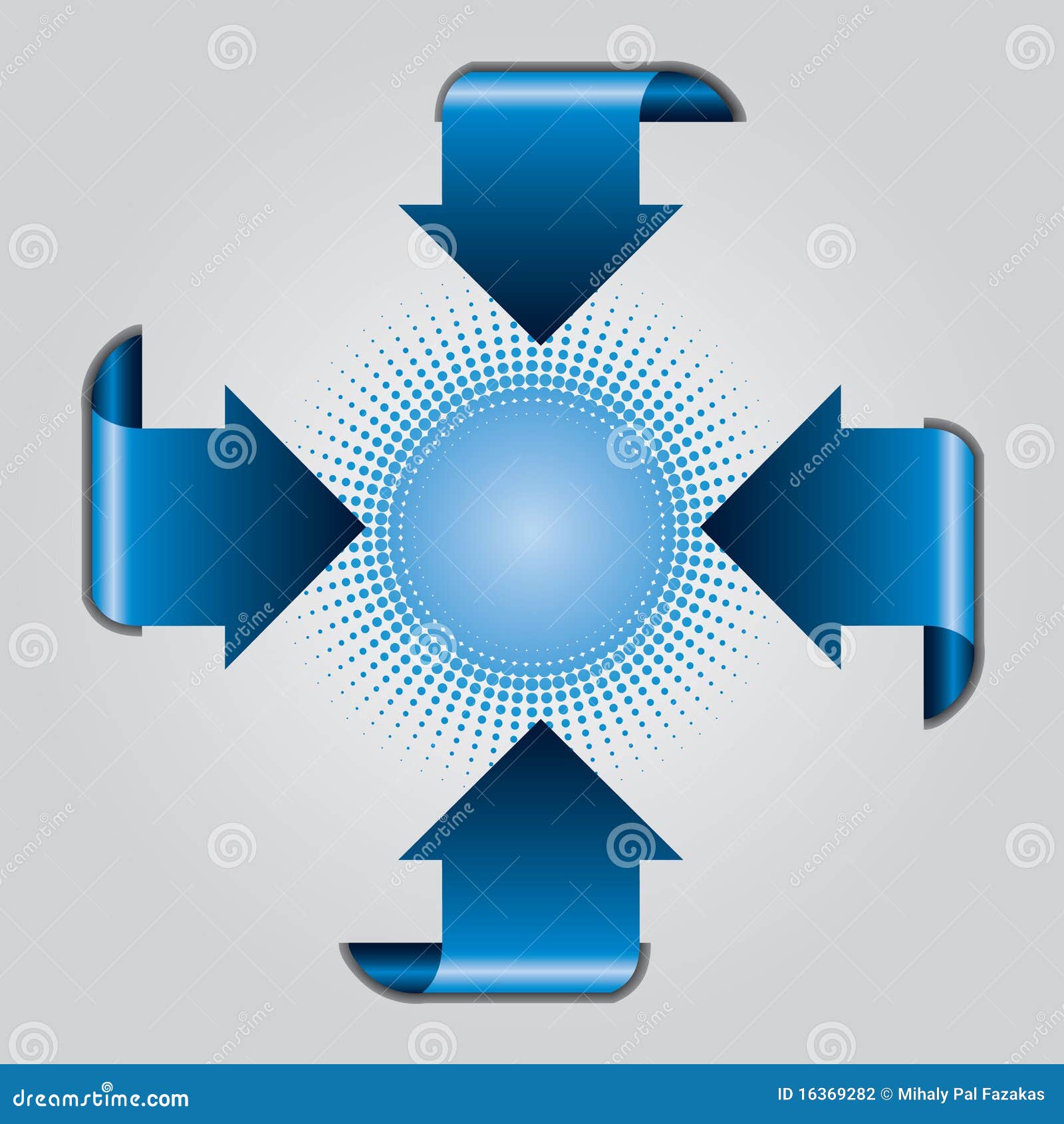 Blue Arrow Presentation Brochure Stock Vector - Illustration of icon ...