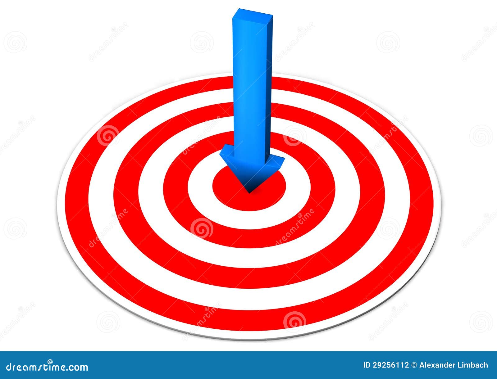 Blue Arrow Red Target stock illustration. Illustration of computer ...