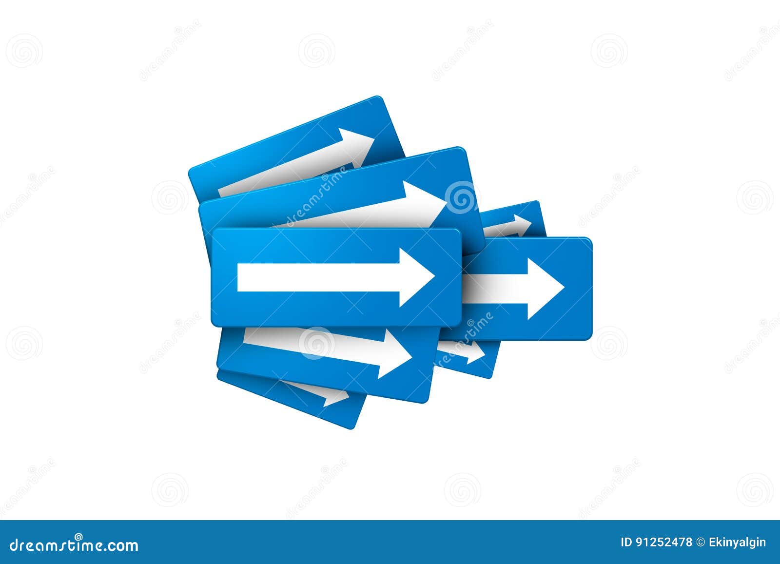 Blue Arrow Sign stock illustration. Illustration of business - 91252478