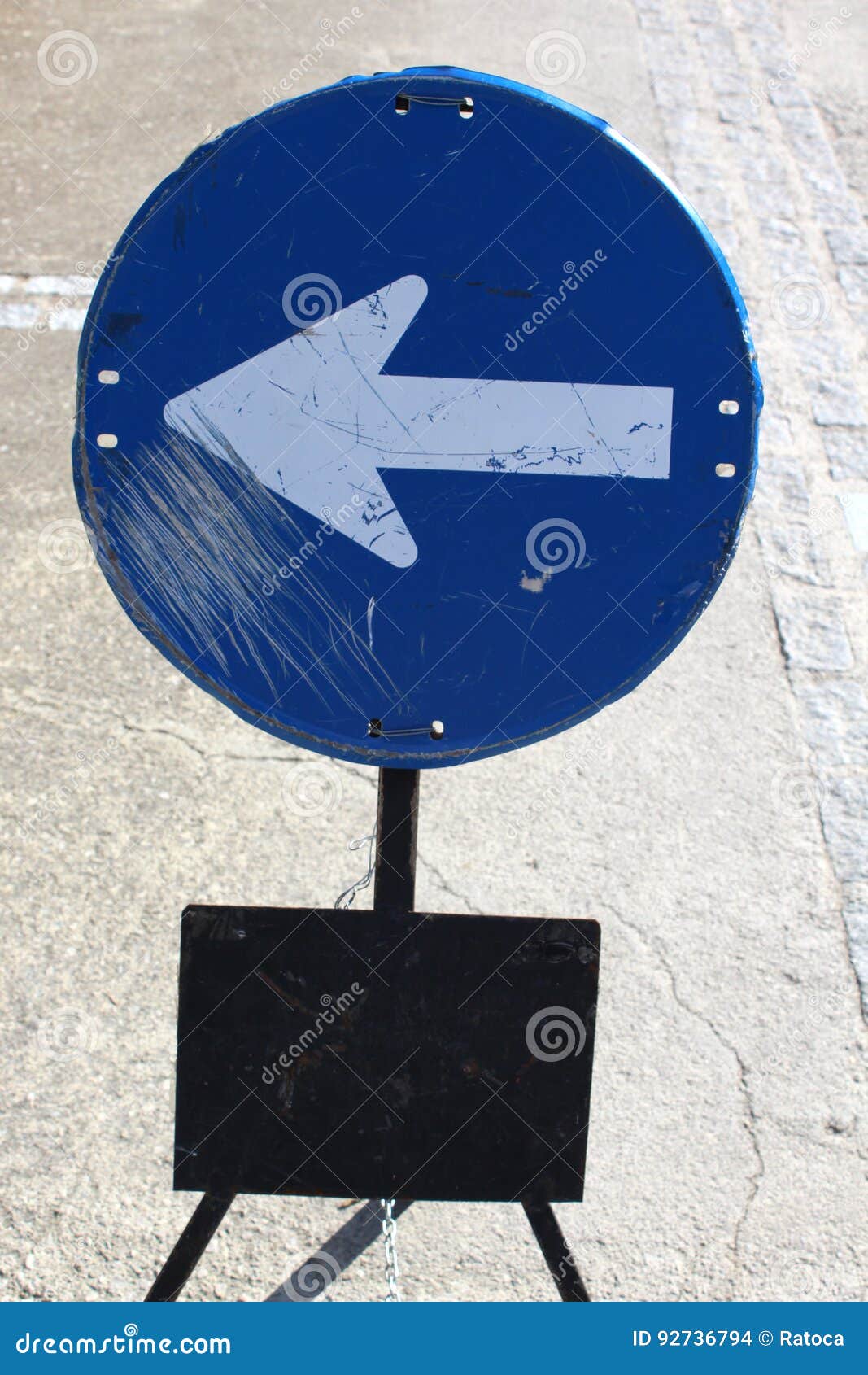 Blue arrow sign stock photo. Image of detail, round, arrow - 92736794