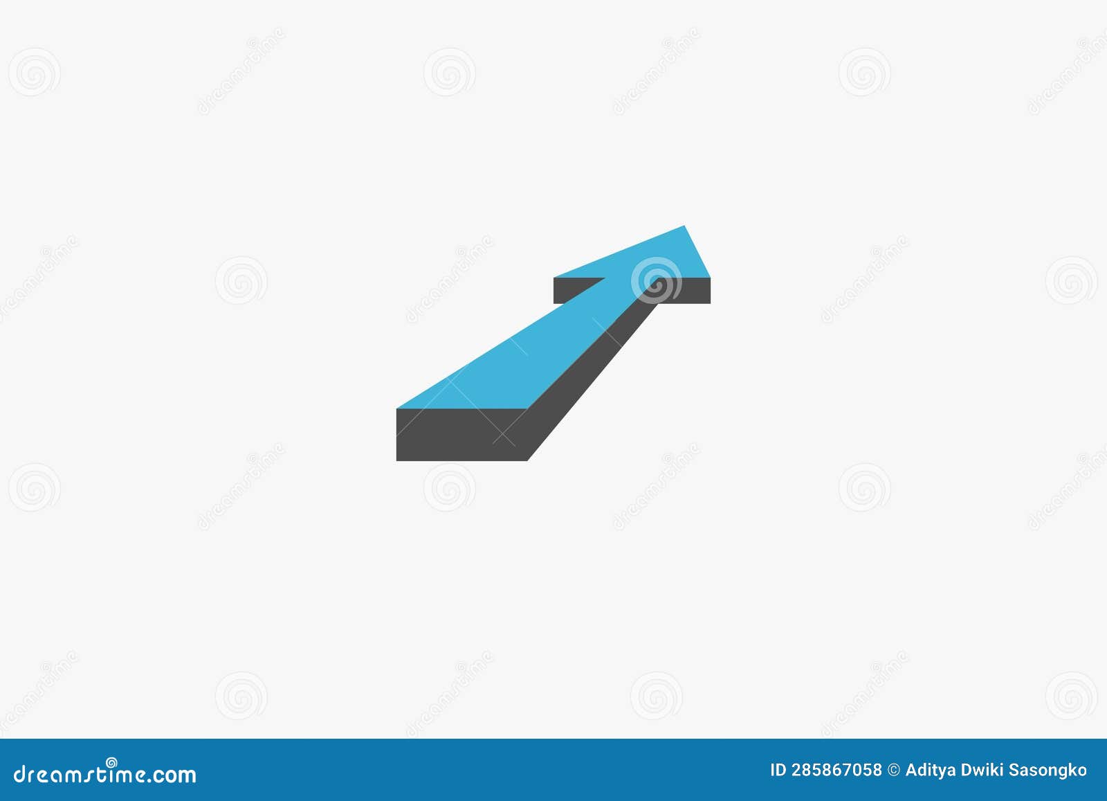 Blue Arrow Symbol, Icon or Logo Stock Vector - Illustration of blue ...