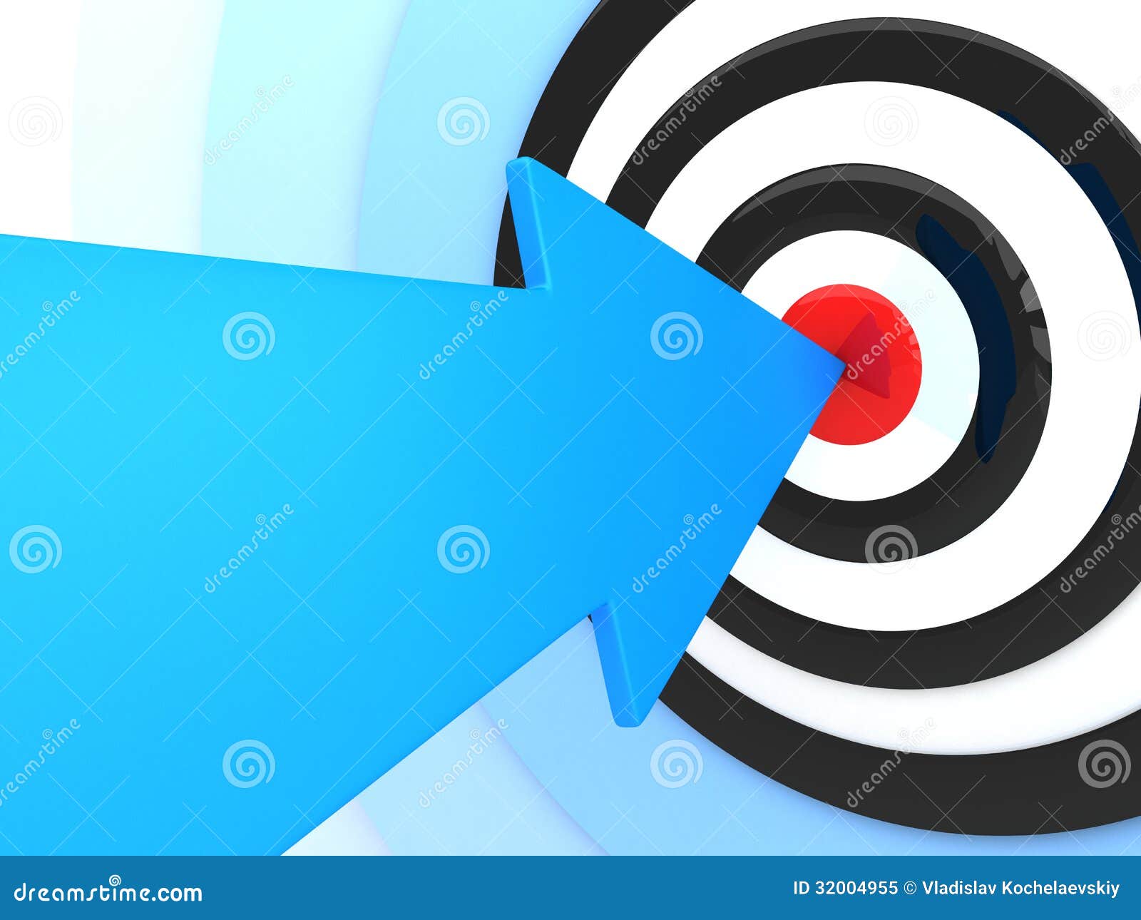 Blue arrow and target stock illustration. Illustration of concept ...