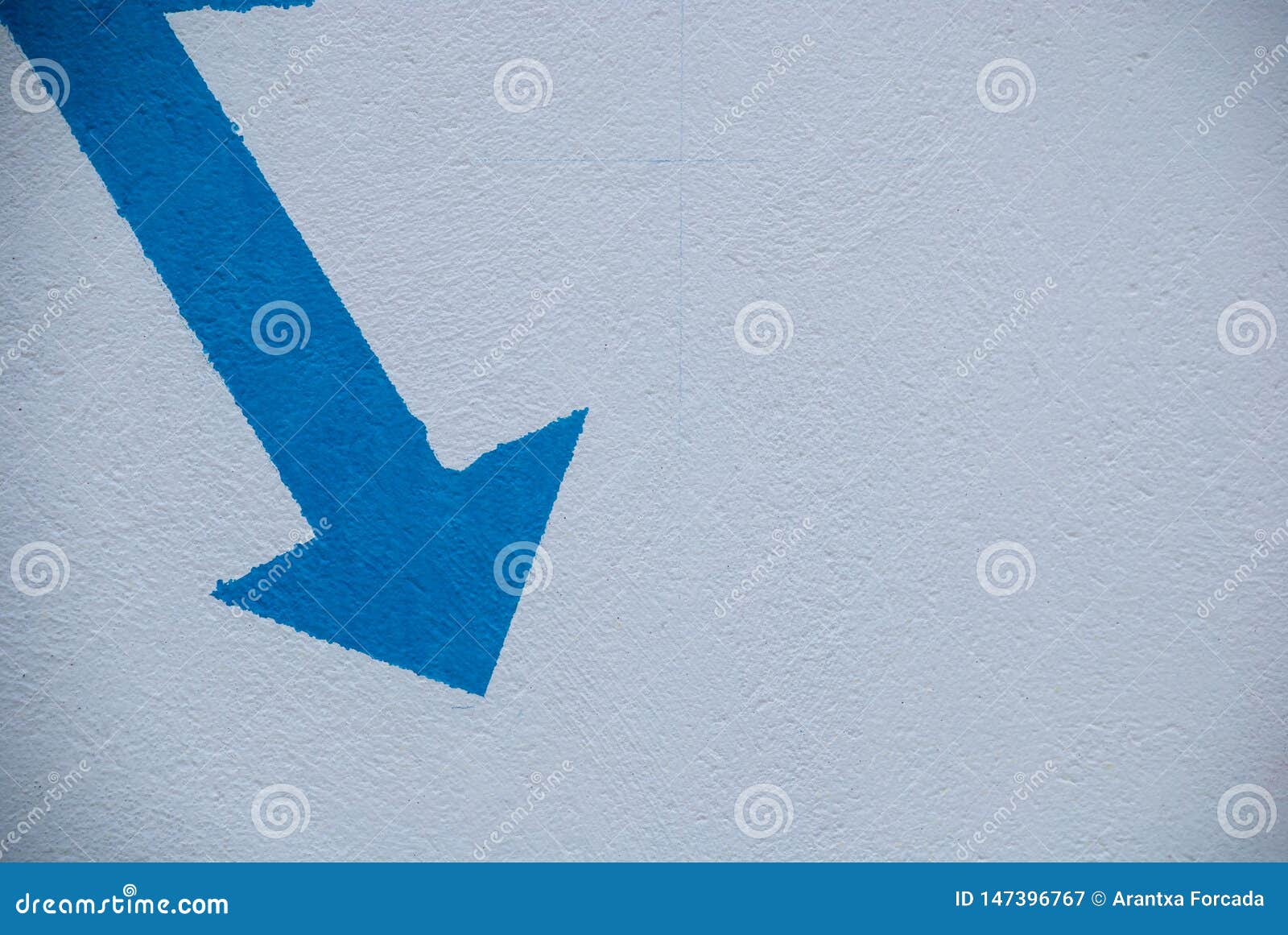 Blue Arrow Tilted on White Background Stock Image - Image of white ...