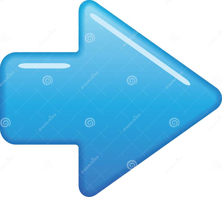 Blue arrow stock vector. Illustration of shape, navigation - 33438785