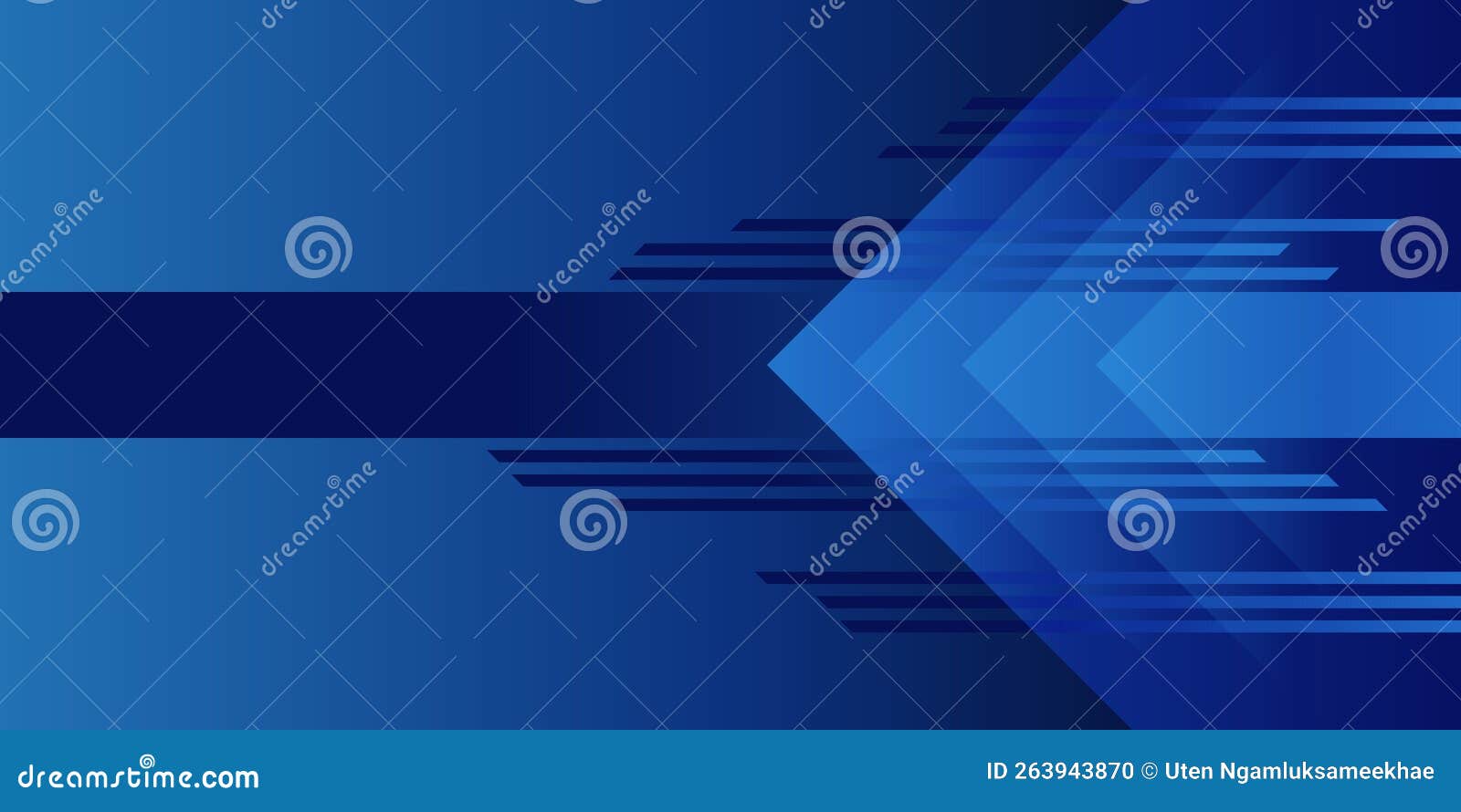 Blue Arrowhead Right Triangle Abstract Background Stock Vector ...