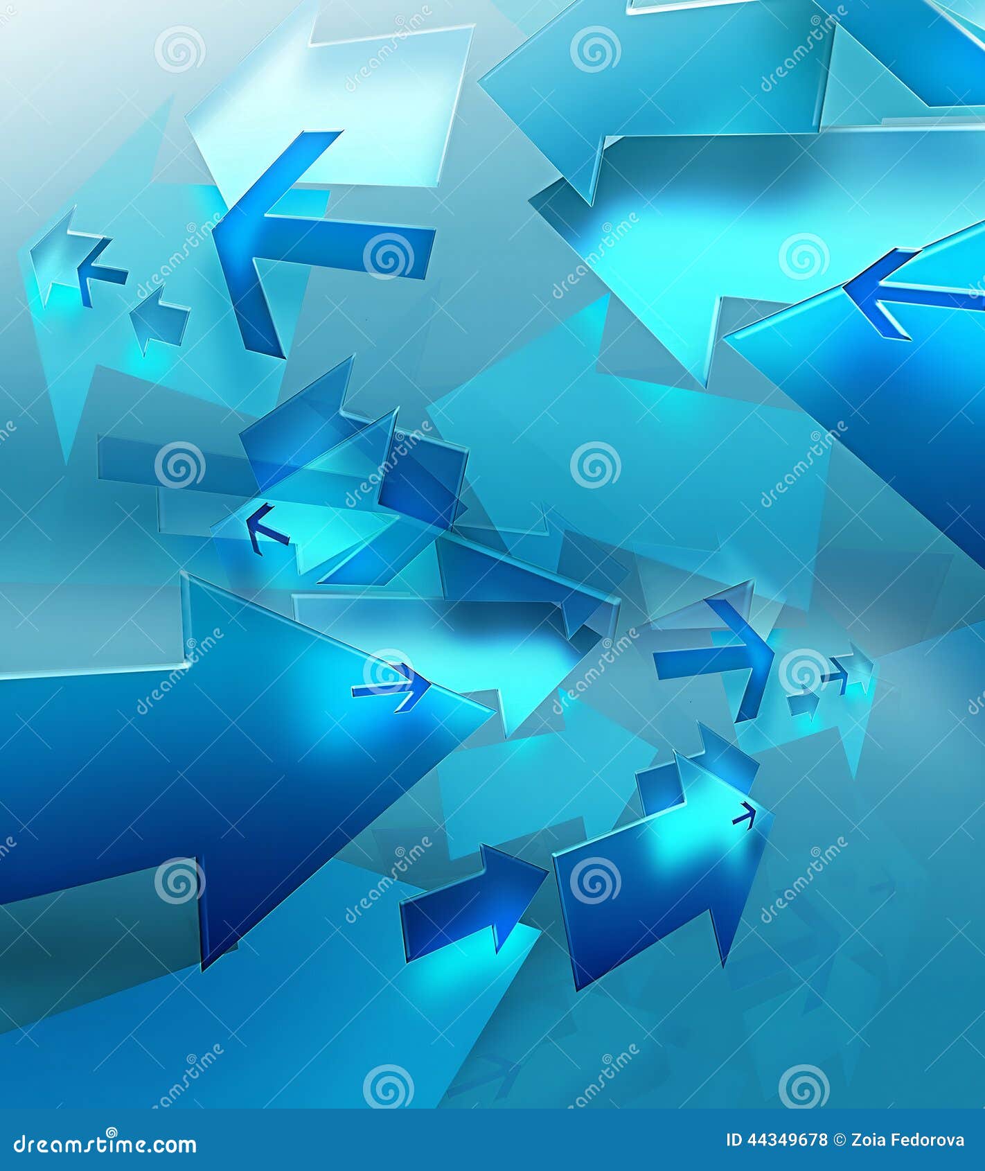 Blue arrows stock illustration. Illustration of backdrop - 44349678