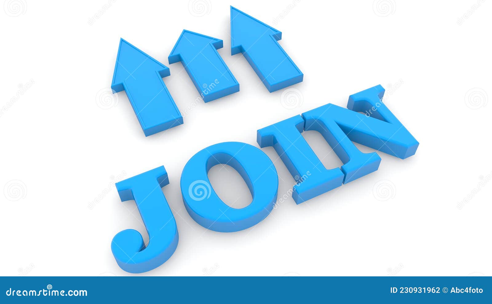 Blue Arrows with Join Concept Stock Illustration - Illustration of join ...