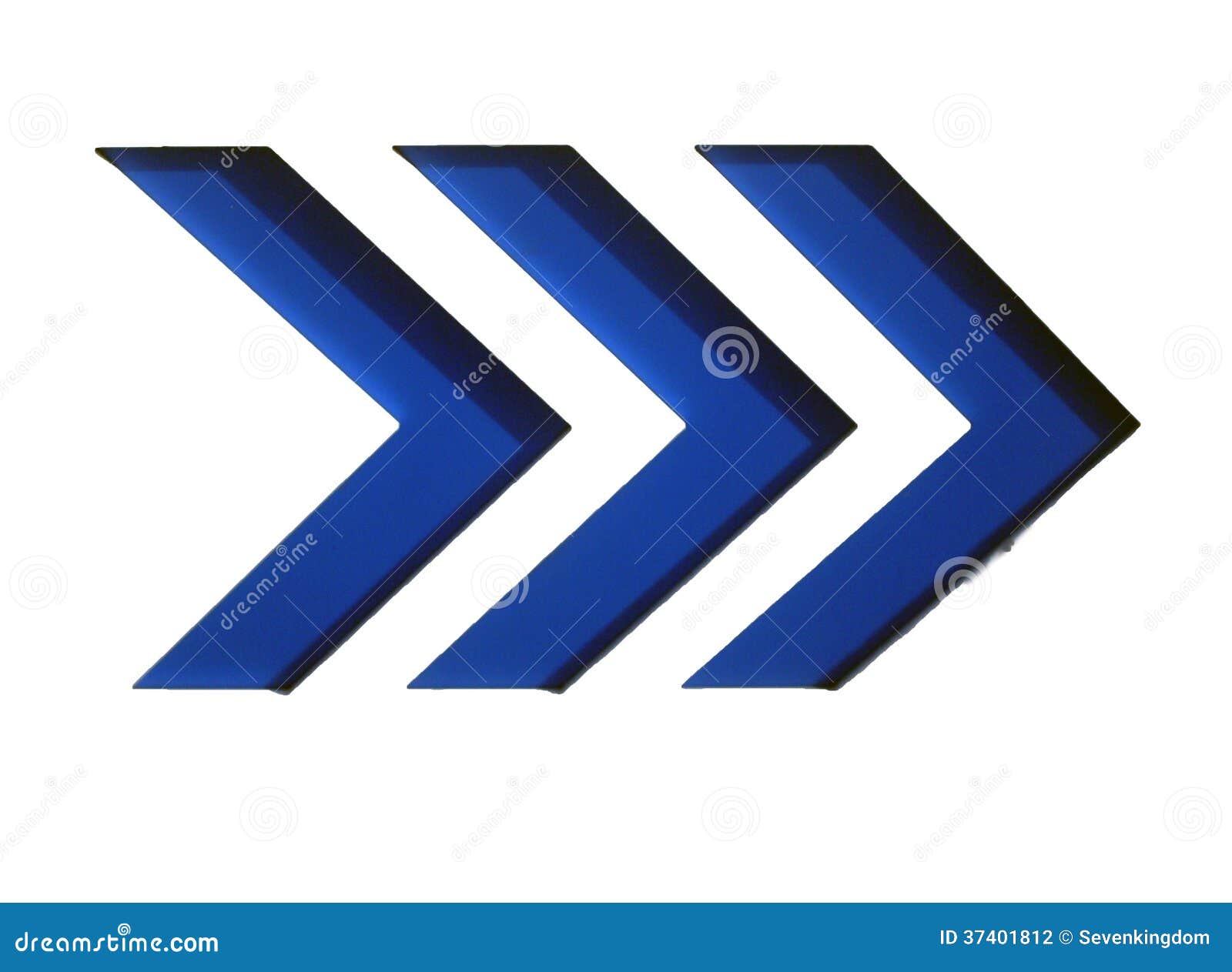 Blue Arrows To Right stock photo. Image of business, contrasts - 37401812