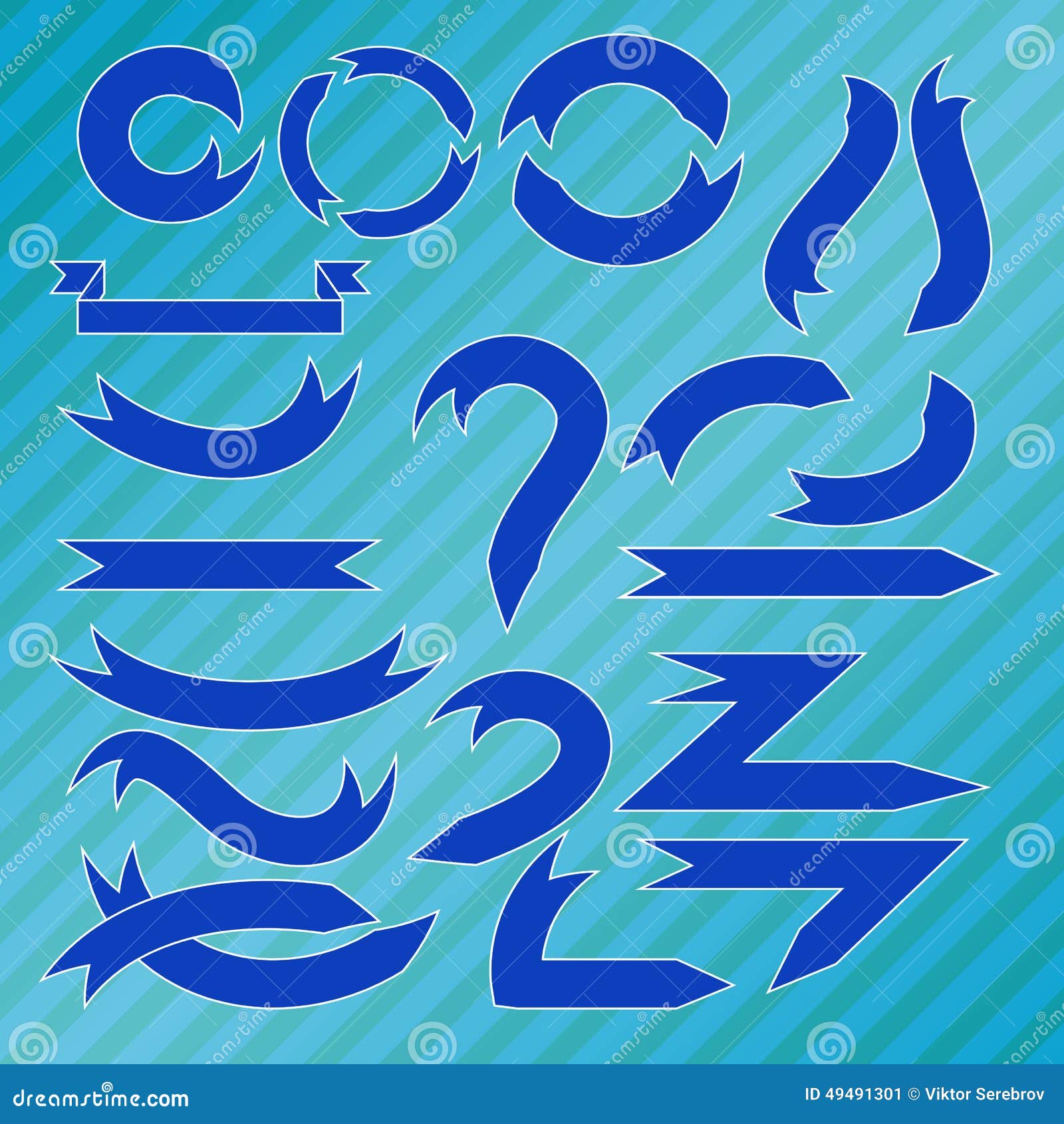 Blue arrows stock vector. Illustration of style, shape - 49491301