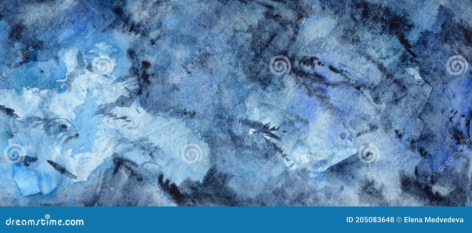 Blue Art Watercolor Solid Color Simple Universal Abstract Background ...