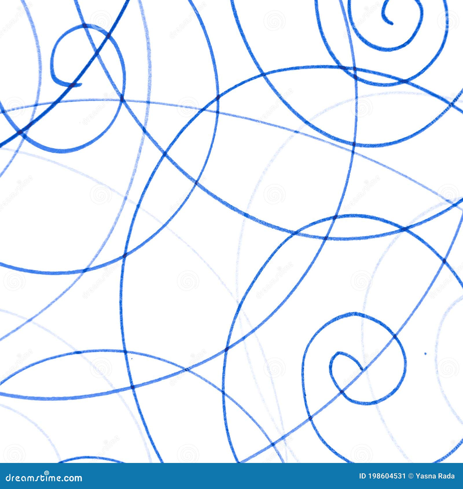 Blue Artistic Scribble Background. Random Pencil Stock Image - Image of ...