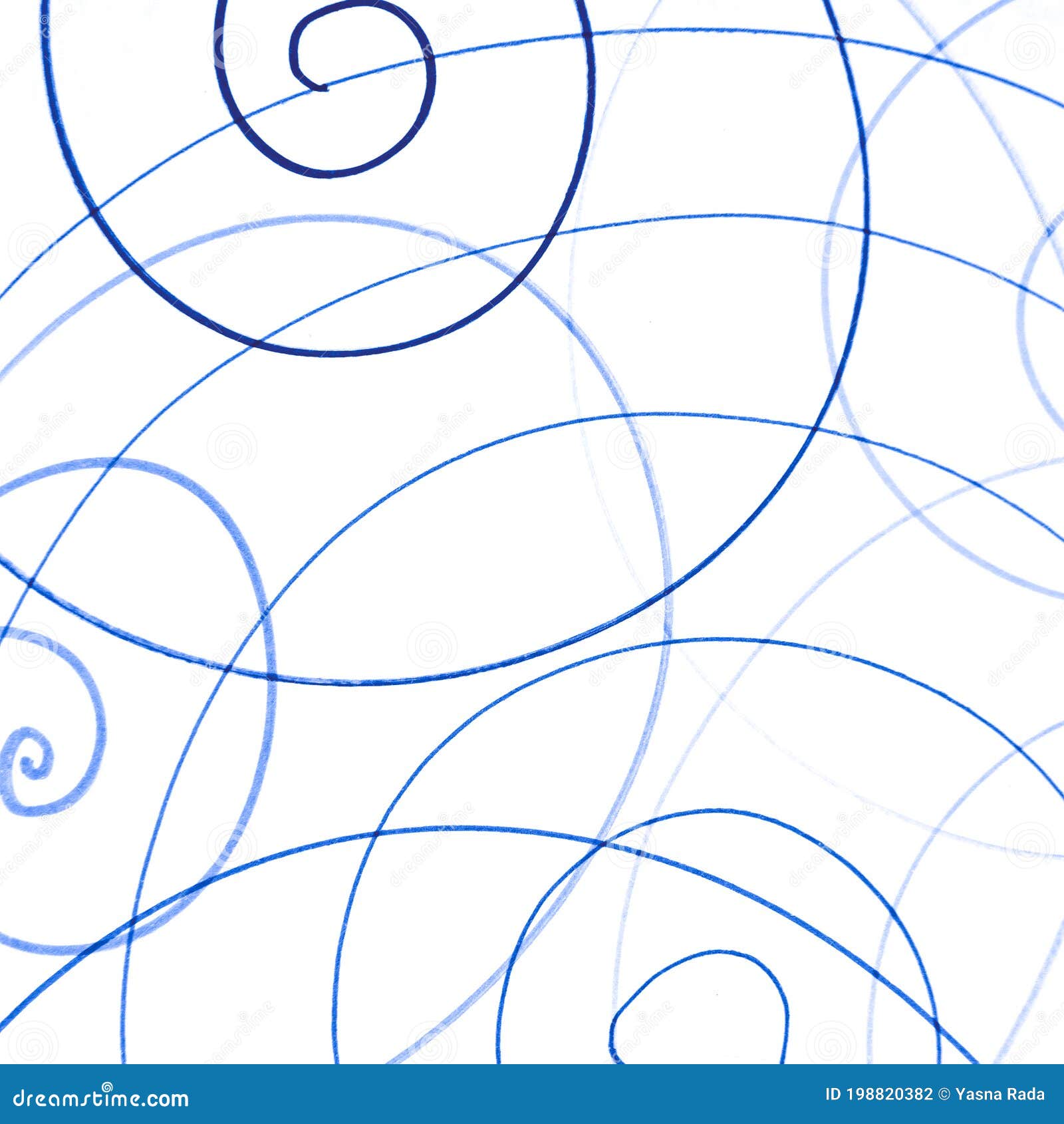 Blue Artistic Scribble Template. Random Pencil Stock Photo - Image of ...