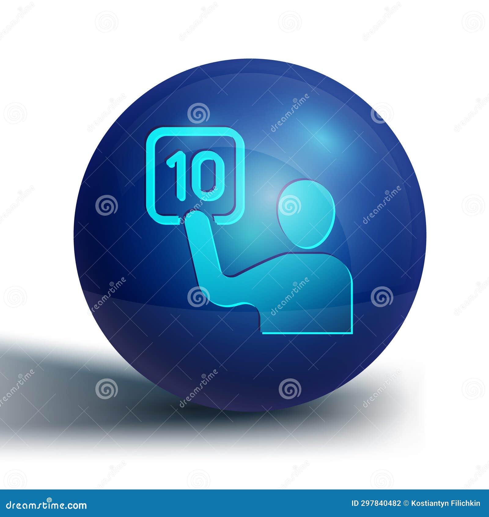 Blue Assessment Of Judges Icon Isolated On White Background. Blue ...