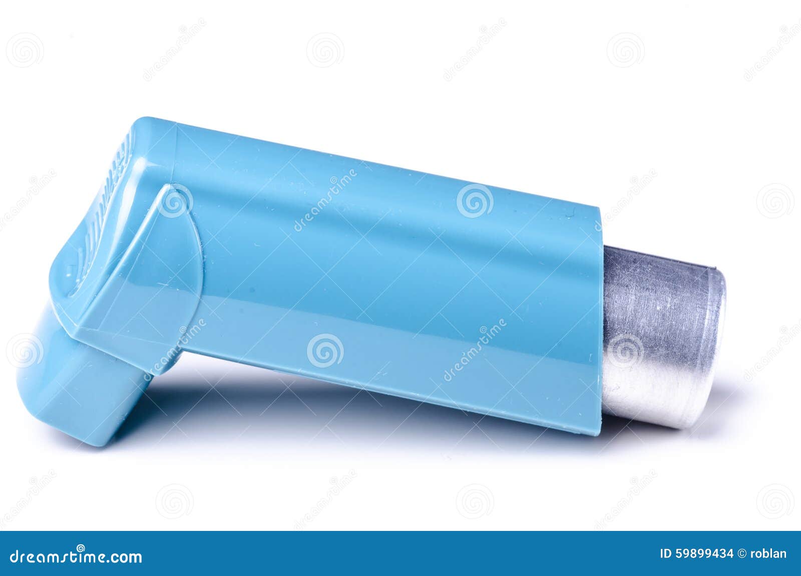 Blue asthma drug inhaler stock photo. Image of lungs - 59899434