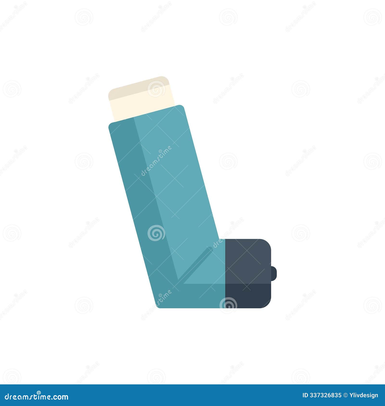 Blue Asthma Inhaler Providing Relief for Breathing Stock Illustration ...
