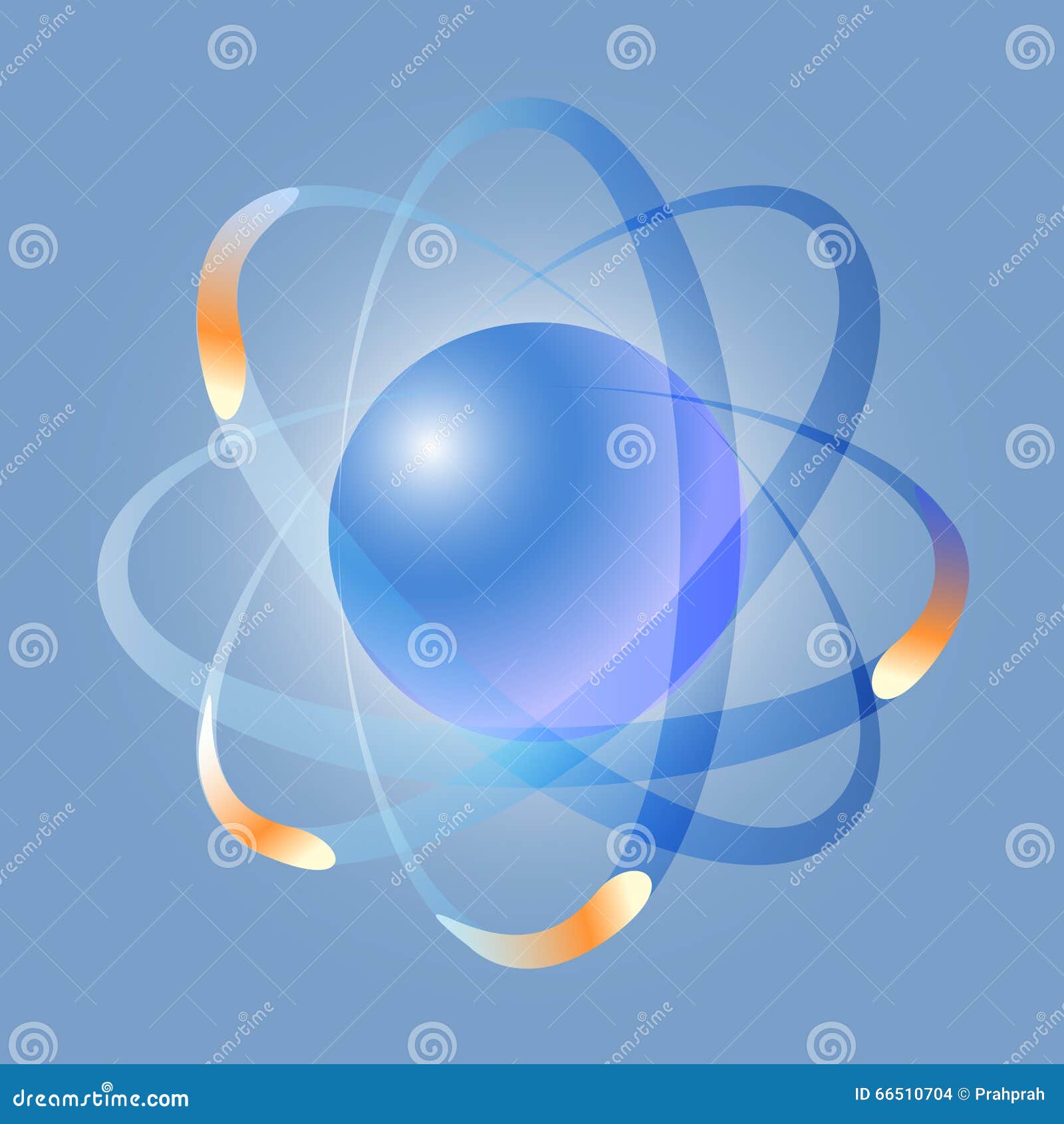 Blue atom energy stock illustration. Illustration of design - 66510704