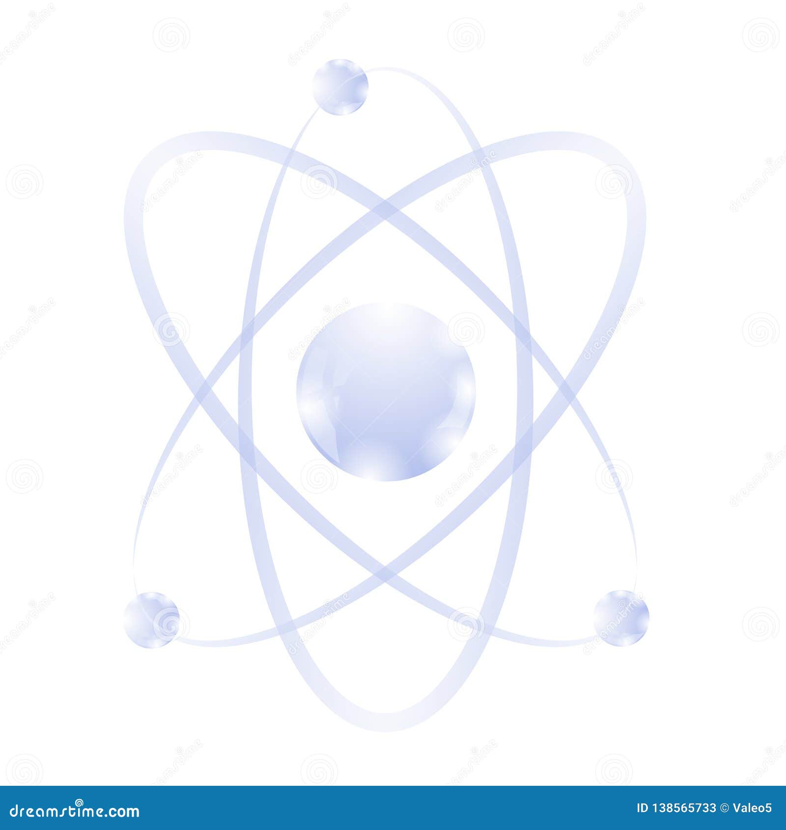 Blue Atom Icon stock vector. Illustration of isolated - 138565733