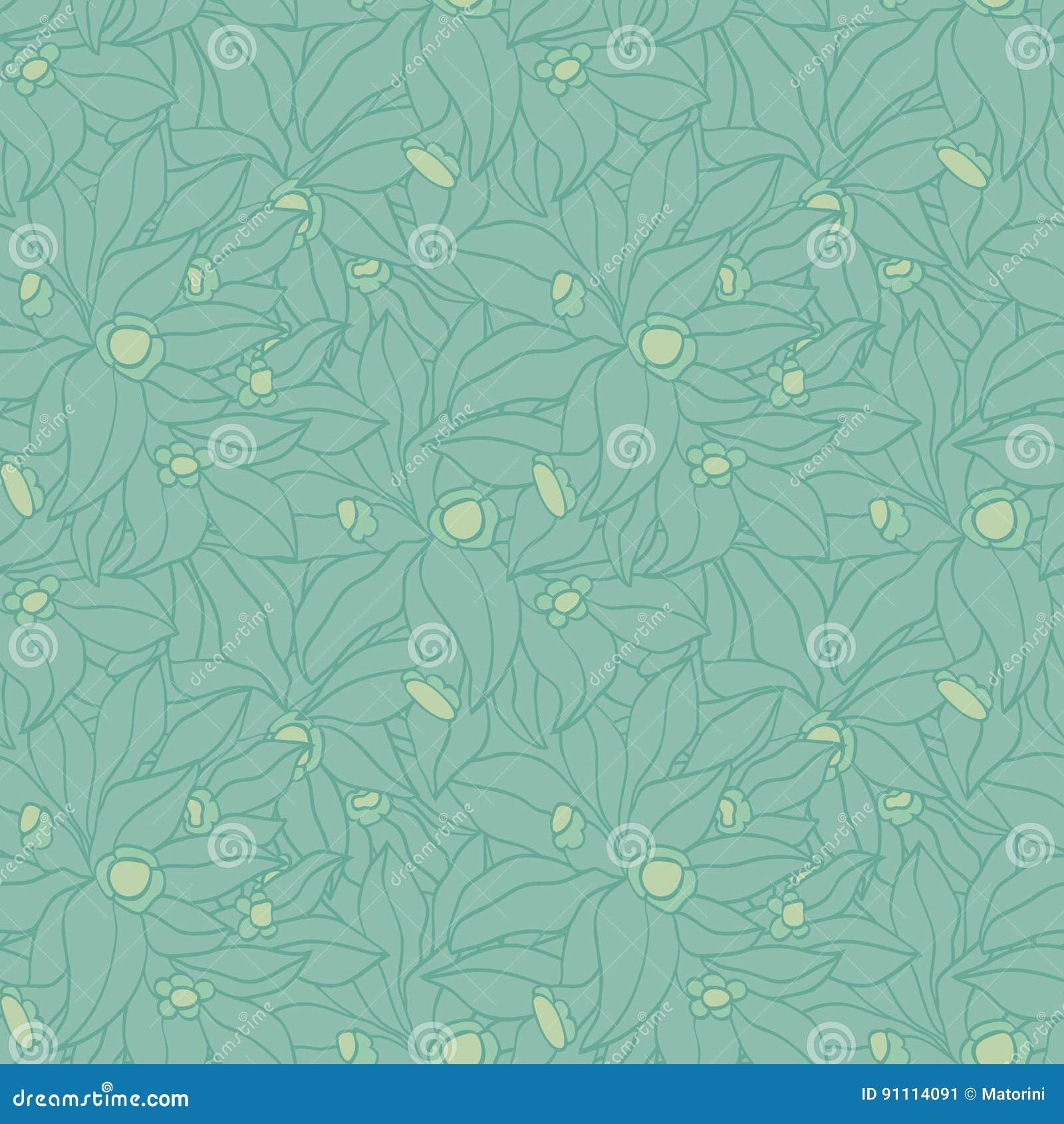 Blue attern with flowers. stock vector. Illustration of pastel - 91114091