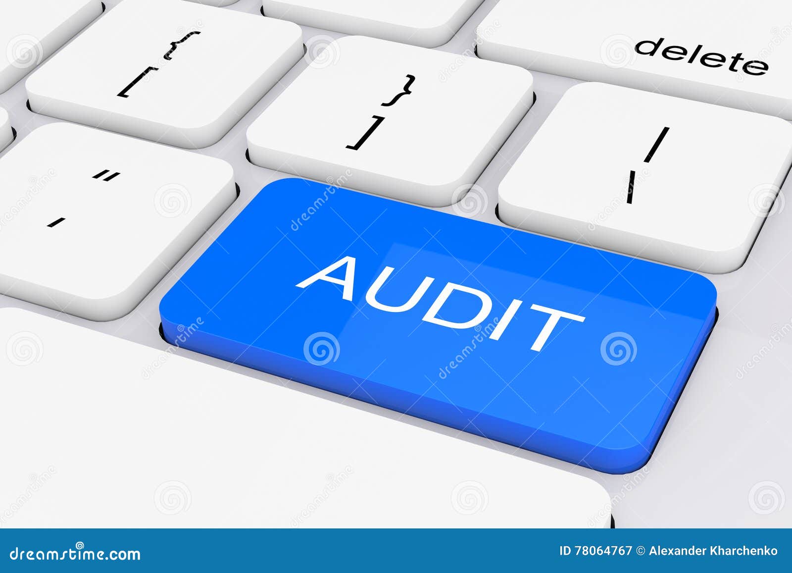 Audit Keyboard Shows Auditor Validation Or Inspection Royalty-Free ...